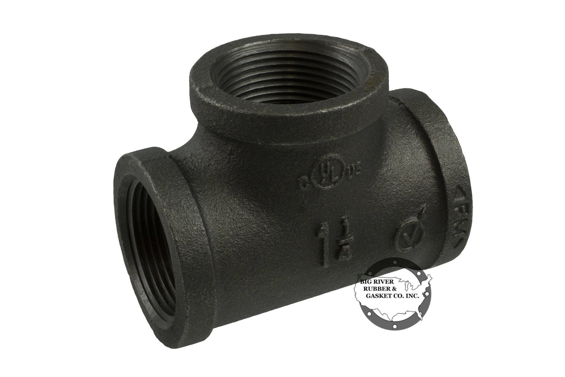 Black Iron Pipe Tee 1 1/4″ | Big River Rubber & Gasket