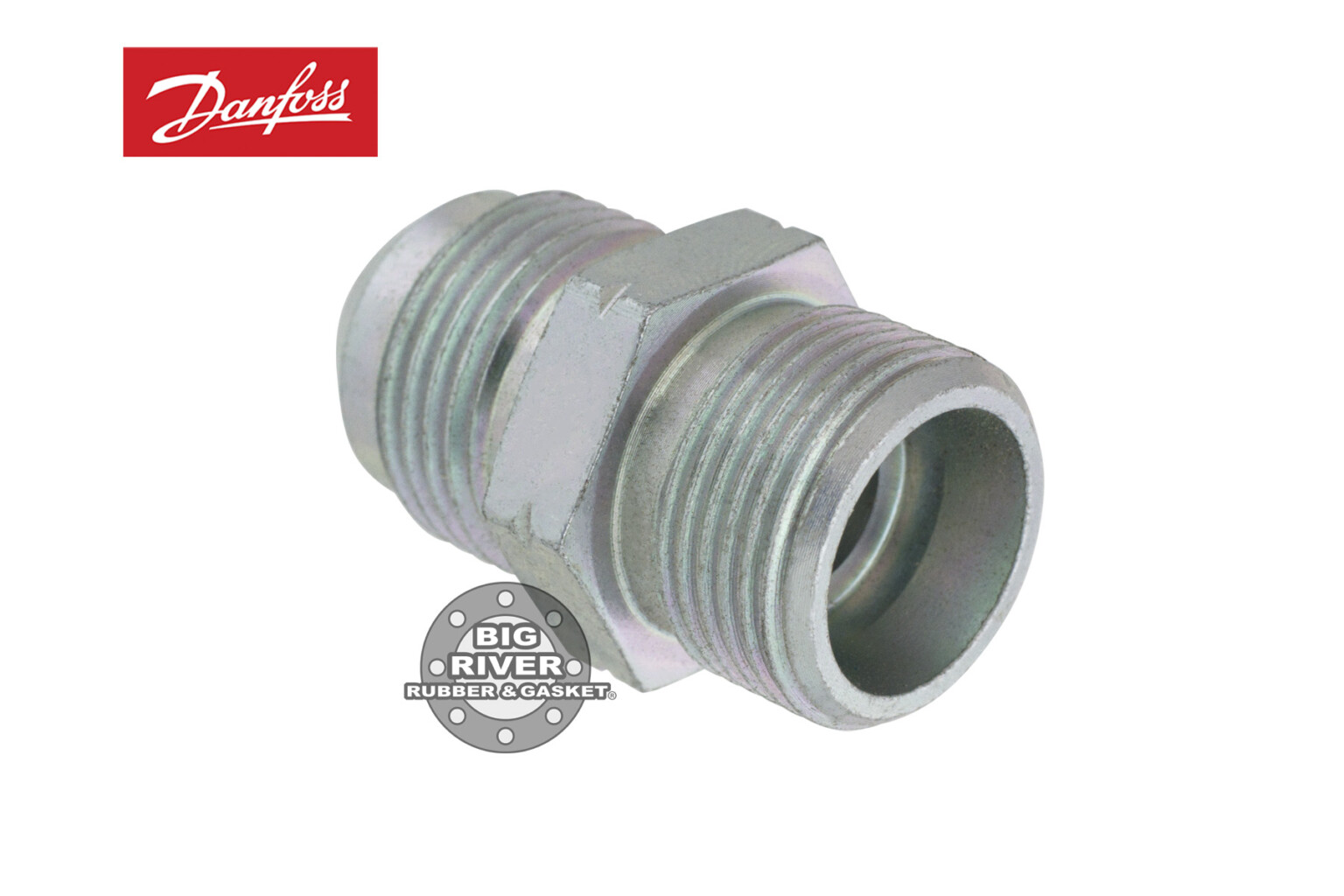 Danfoss Metric to 37° Flare Adapter 15.147-10-8 | Big River Rubber & Gasket