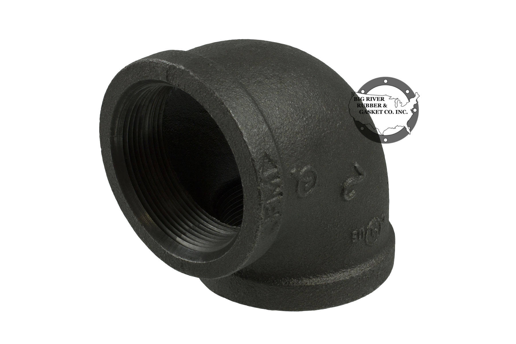 Black Iron Pipe 90° Elbow 2″ | Big River Rubber & Gasket