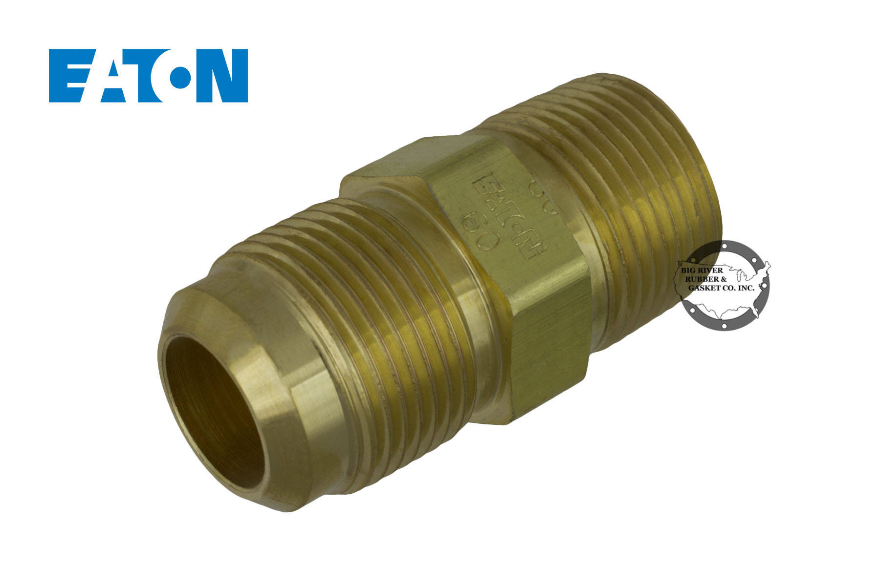 Eaton® Brass SAE 45° Flare Male Connector 48x12x12 | Big River Rubber ...