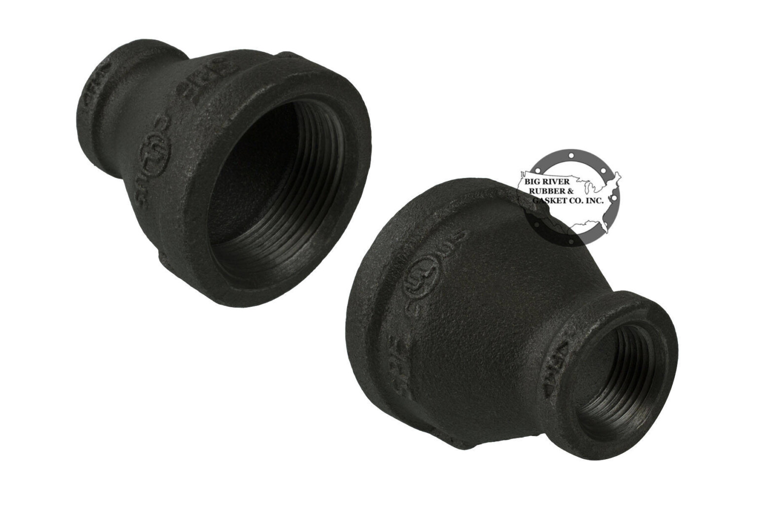 Black Iron Pipe Bell Reducer 1 1/2″ x 3/4″ | Big River Rubber & Gasket