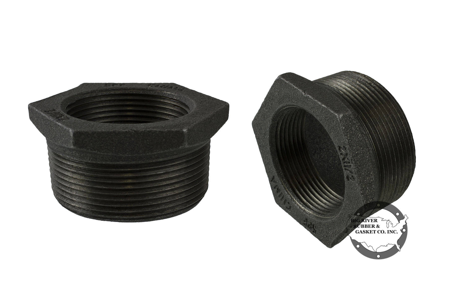 Black Iron Pipe Bushing 2″ x 1 1/2″ | Big River Rubber & Gasket