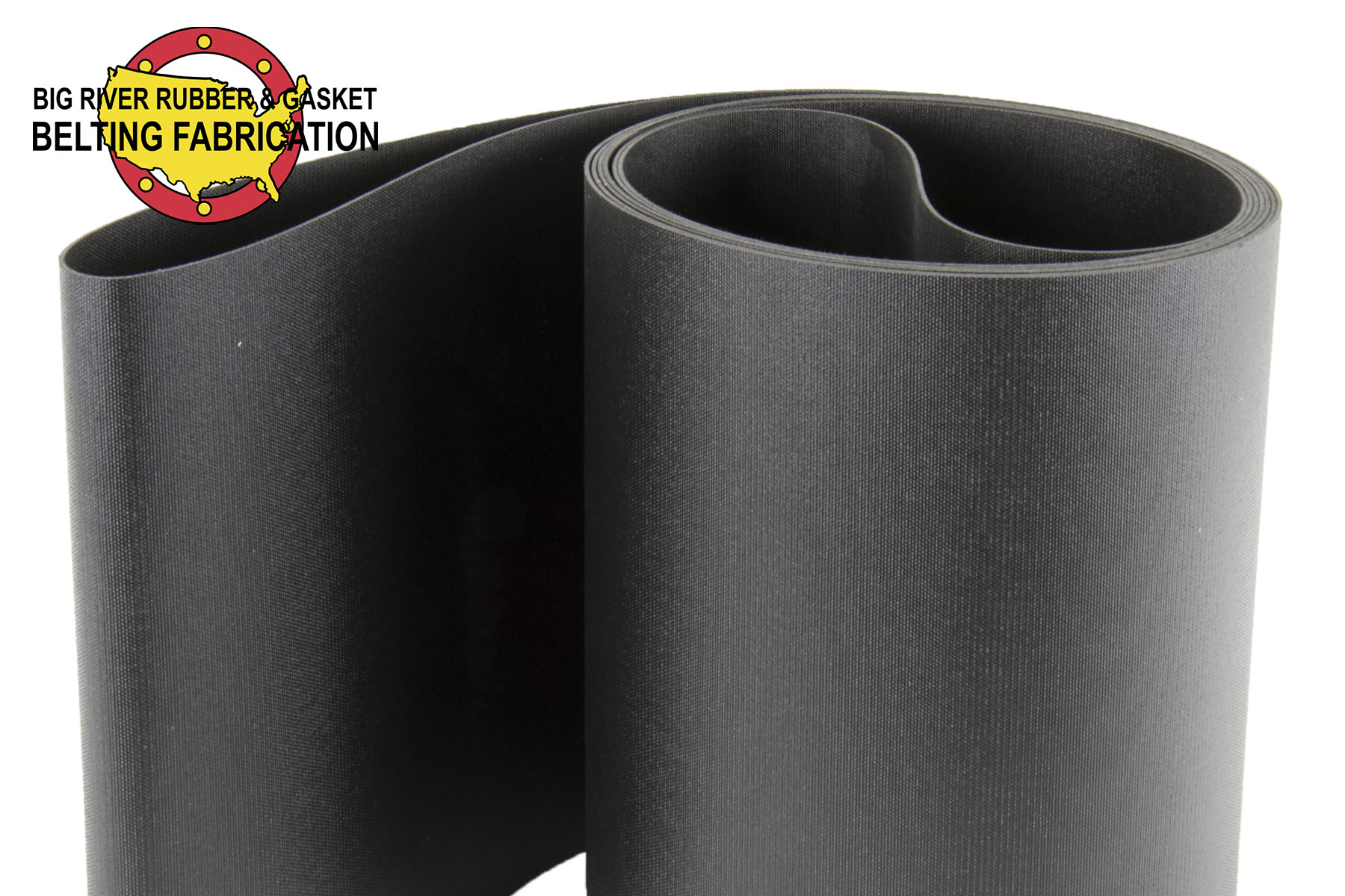 Black Monofilament PVC Bare X Bare Belt | Big River Rubber & Gasket
