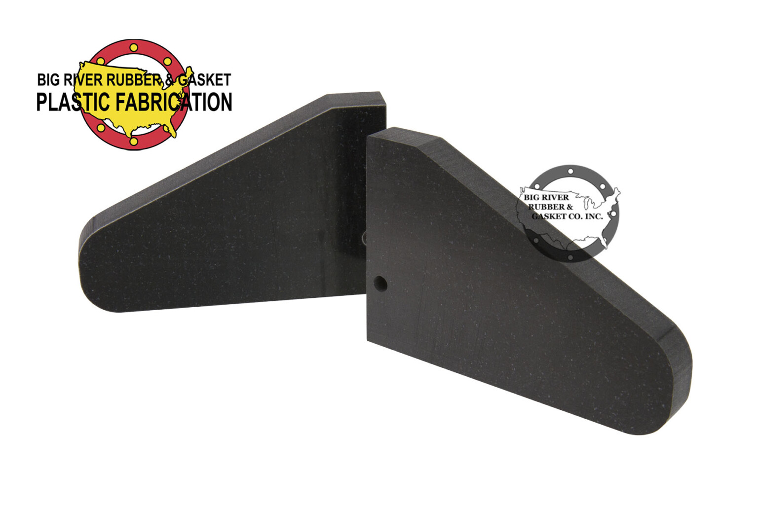 Custom Black UHMW Wedges 3/4″ Thick | Big River Rubber & Gasket