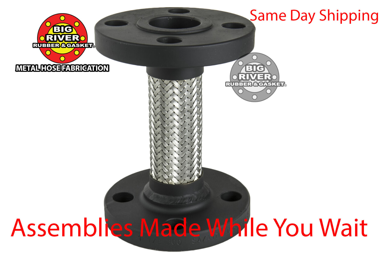 Braided Metal Hose Assembly with Flanged Ends | Big River Rubber & Gasket