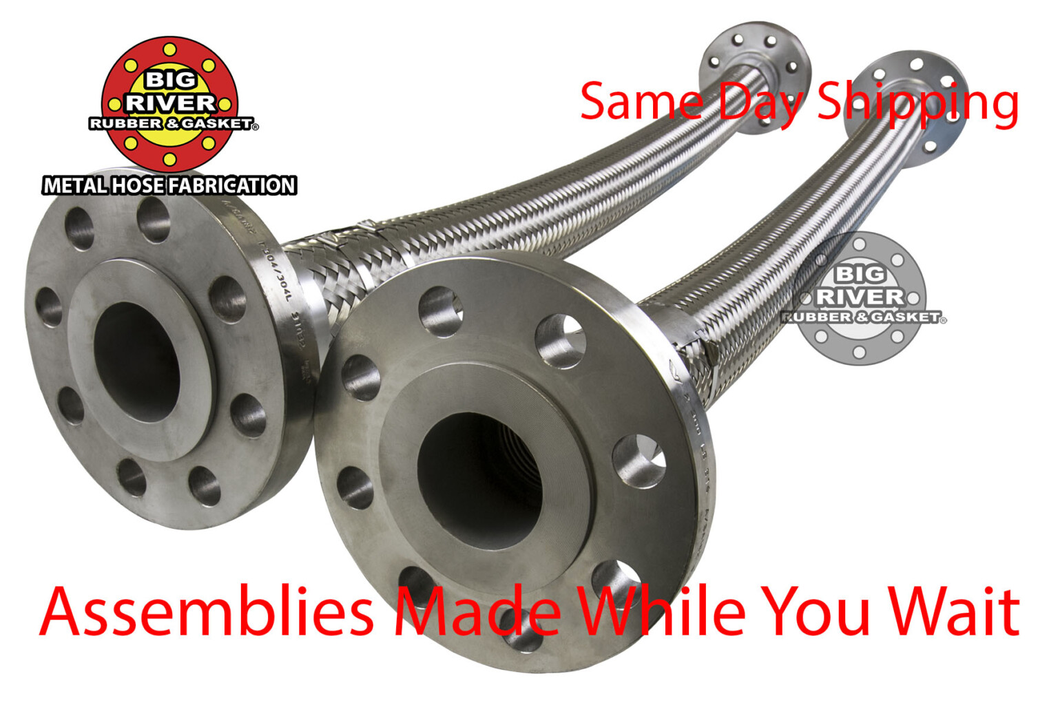 Braided Metal Hose Assemblies with Flanged Ends | Big River Rubber & Gasket