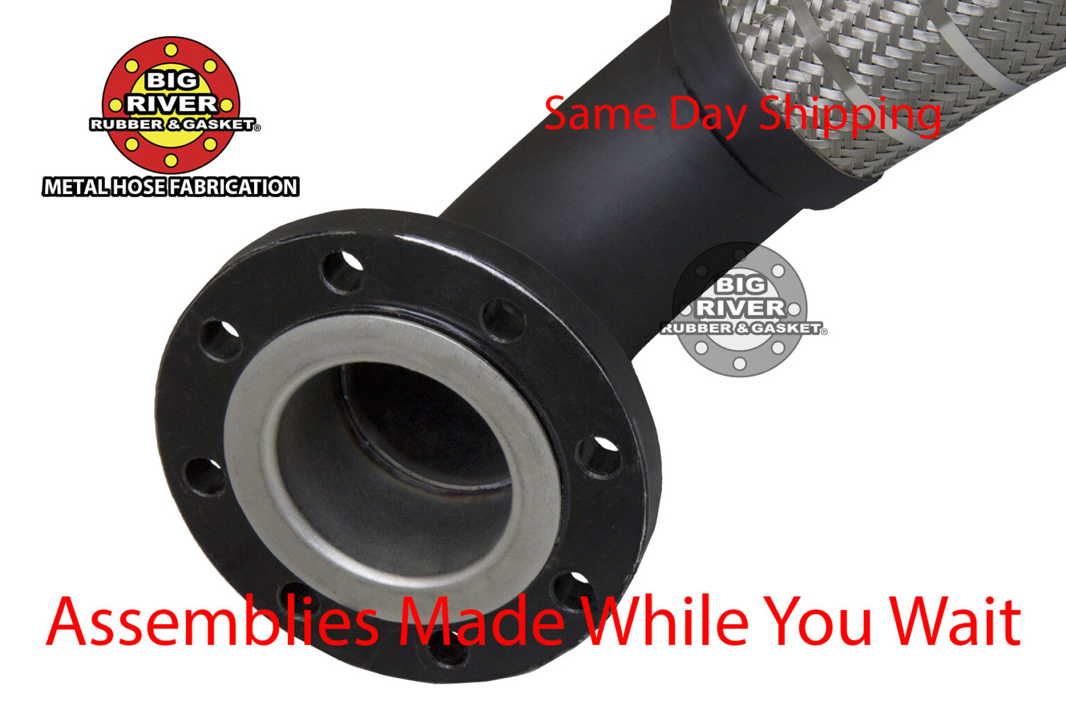 Braided Metal Hose Assembly with Flanged Ends | Big River Rubber & Gasket