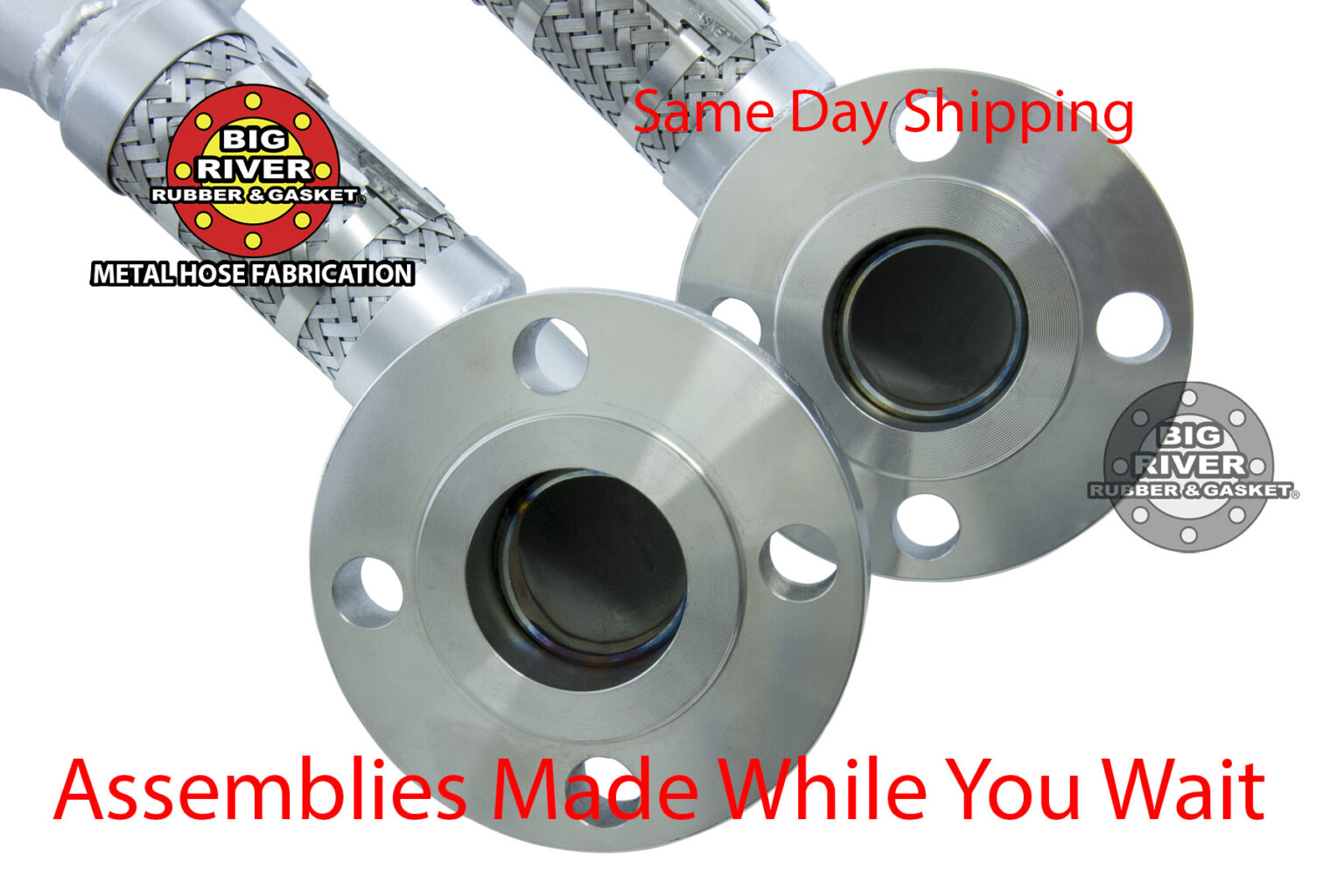 Braided Metal Hose Assemblies with Flanged Ends | Big River Rubber & Gasket