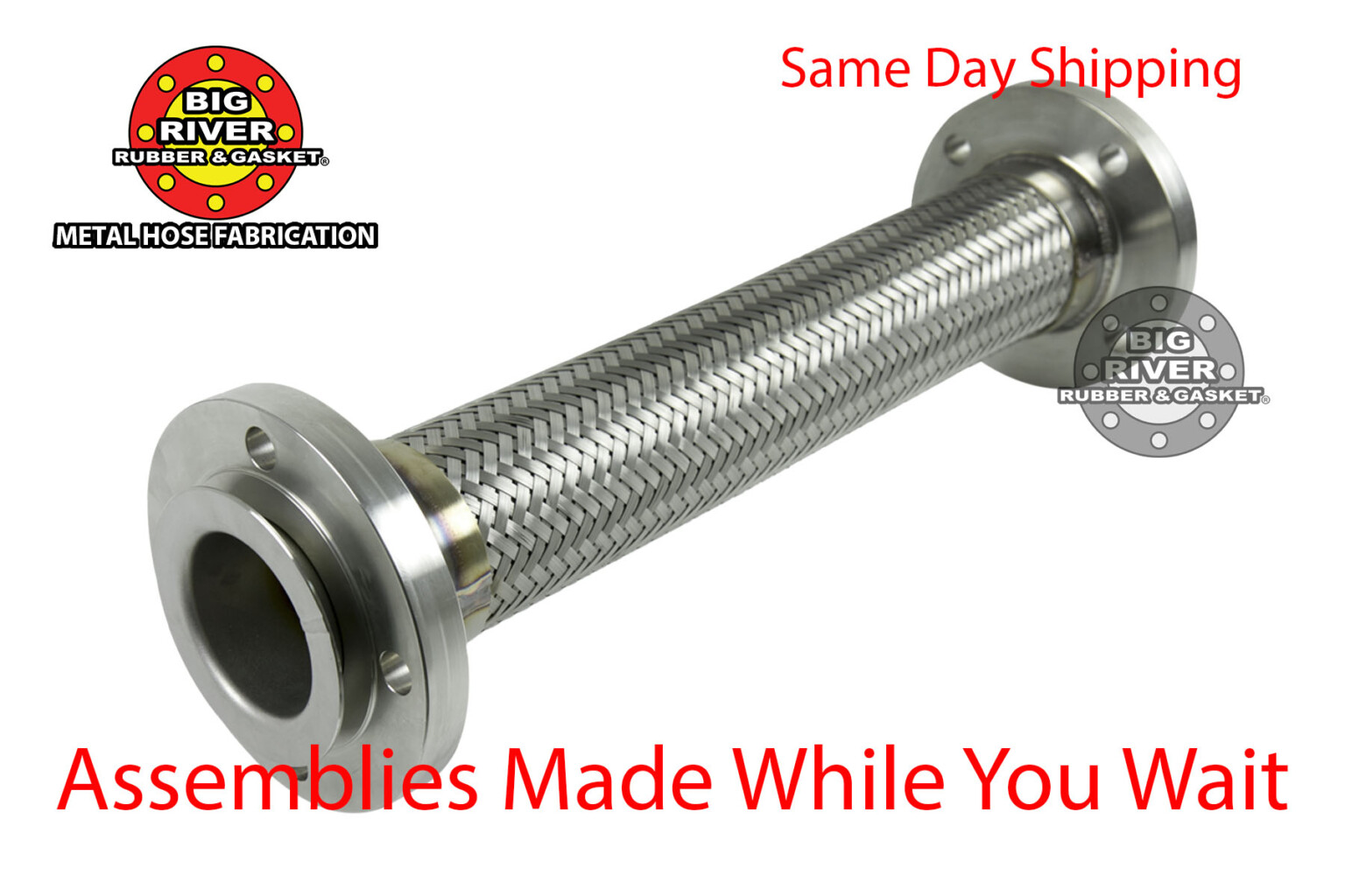 Braided Metal Hose Assembly with Flanged Ends | Big River Rubber & Gasket