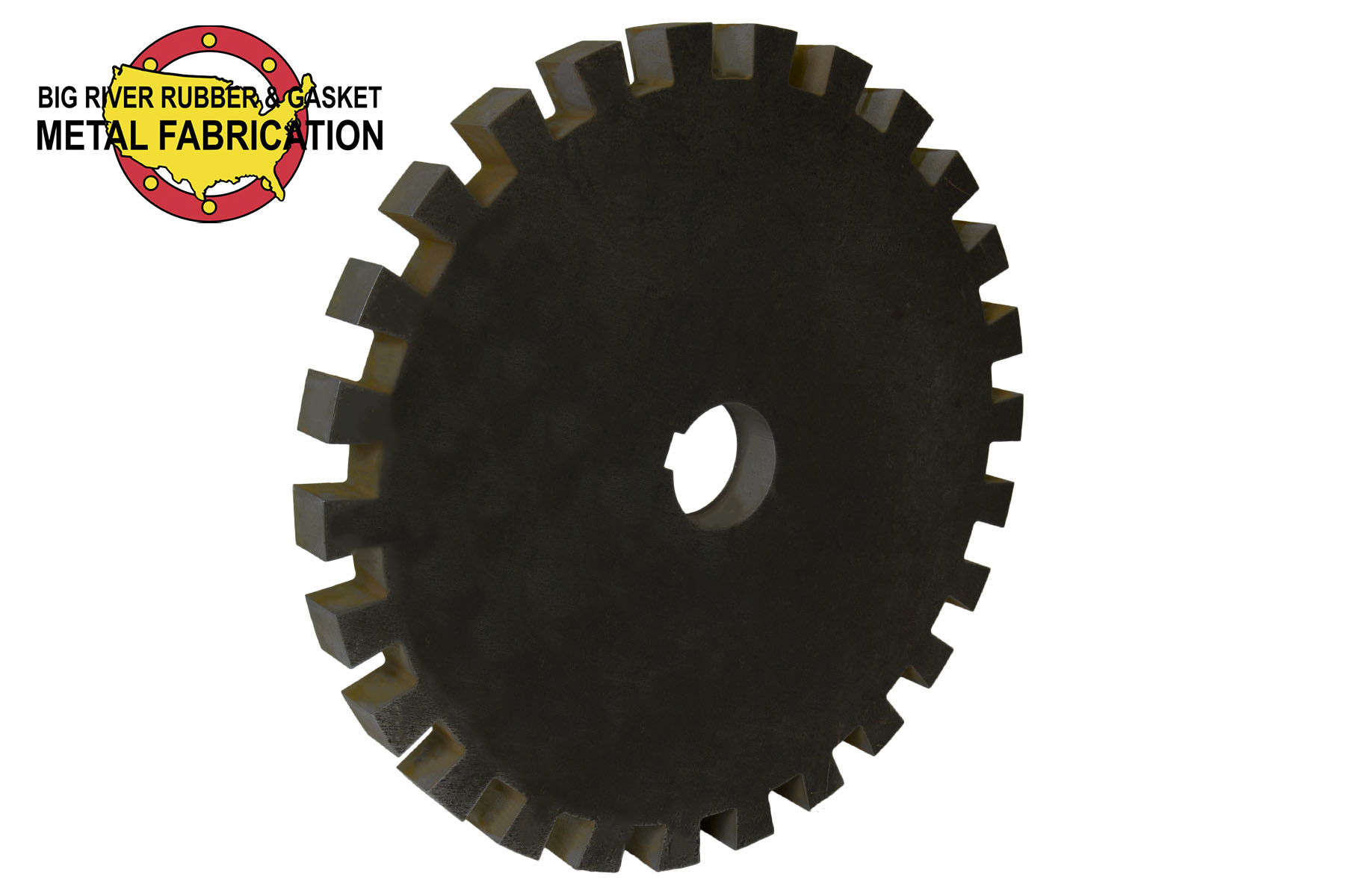 Custom Carbon Steel Gear 1″ Thick | Big River Rubber & Gasket