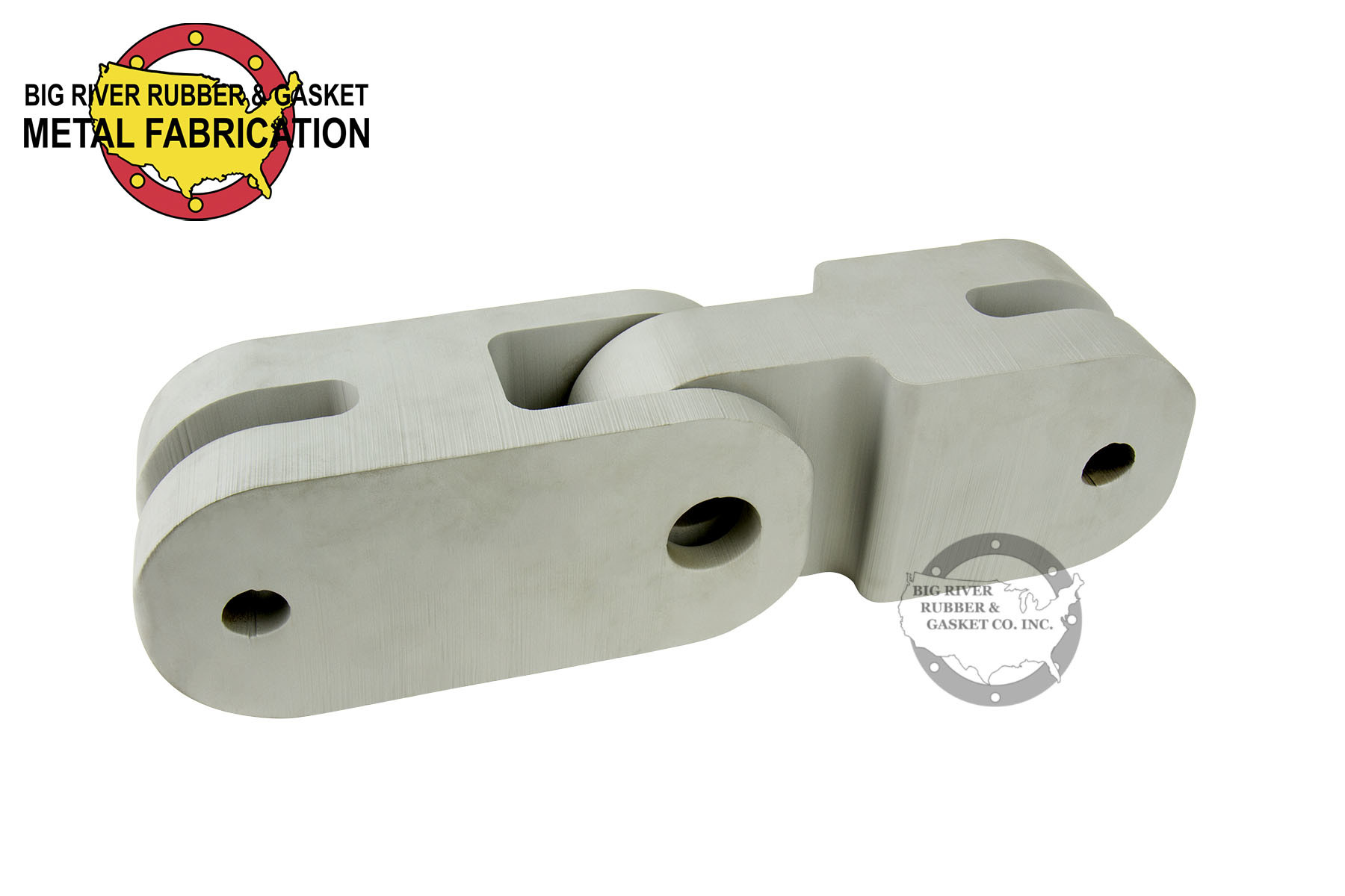 Custom Carbon Steel Chain Links 4″ Thick | Big River Rubber & Gasket