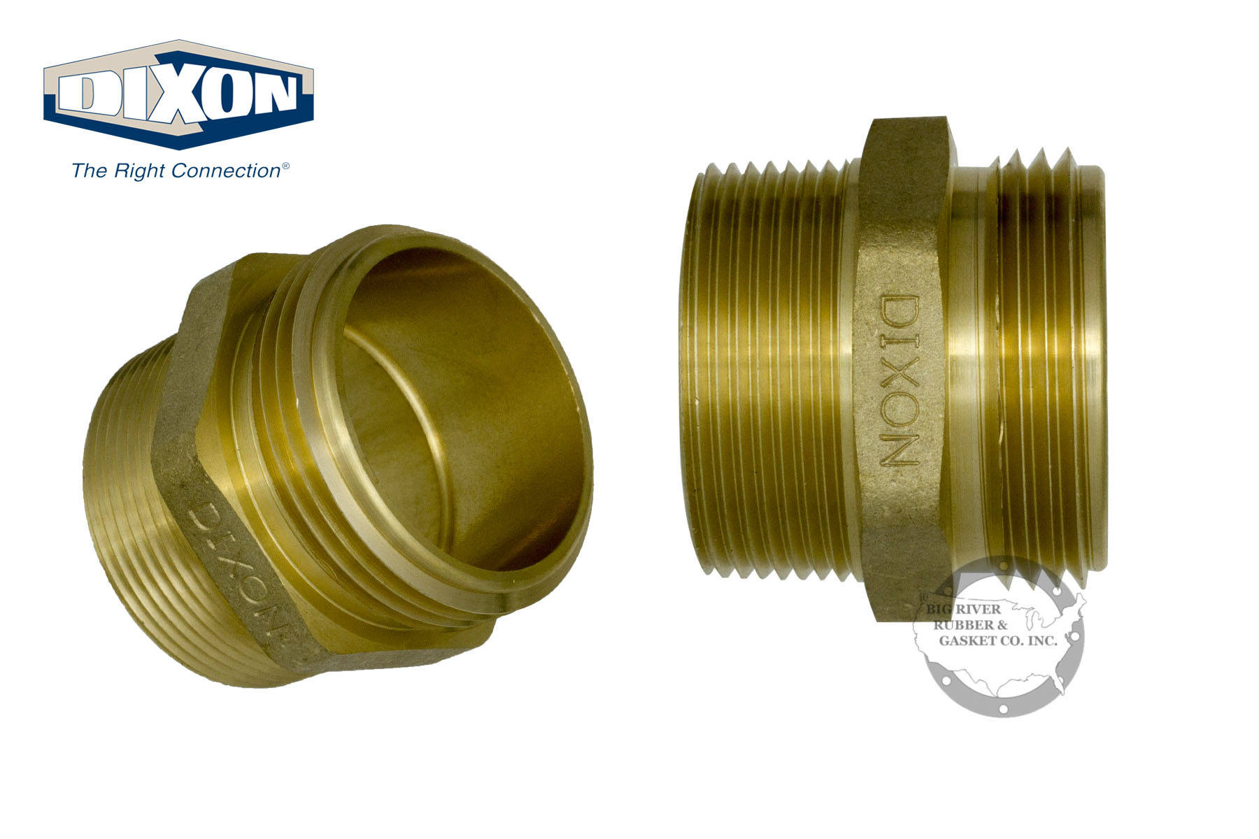 Dixon Male to Male Fire Equipment Adapter Brass DMH1515F | Big River ...