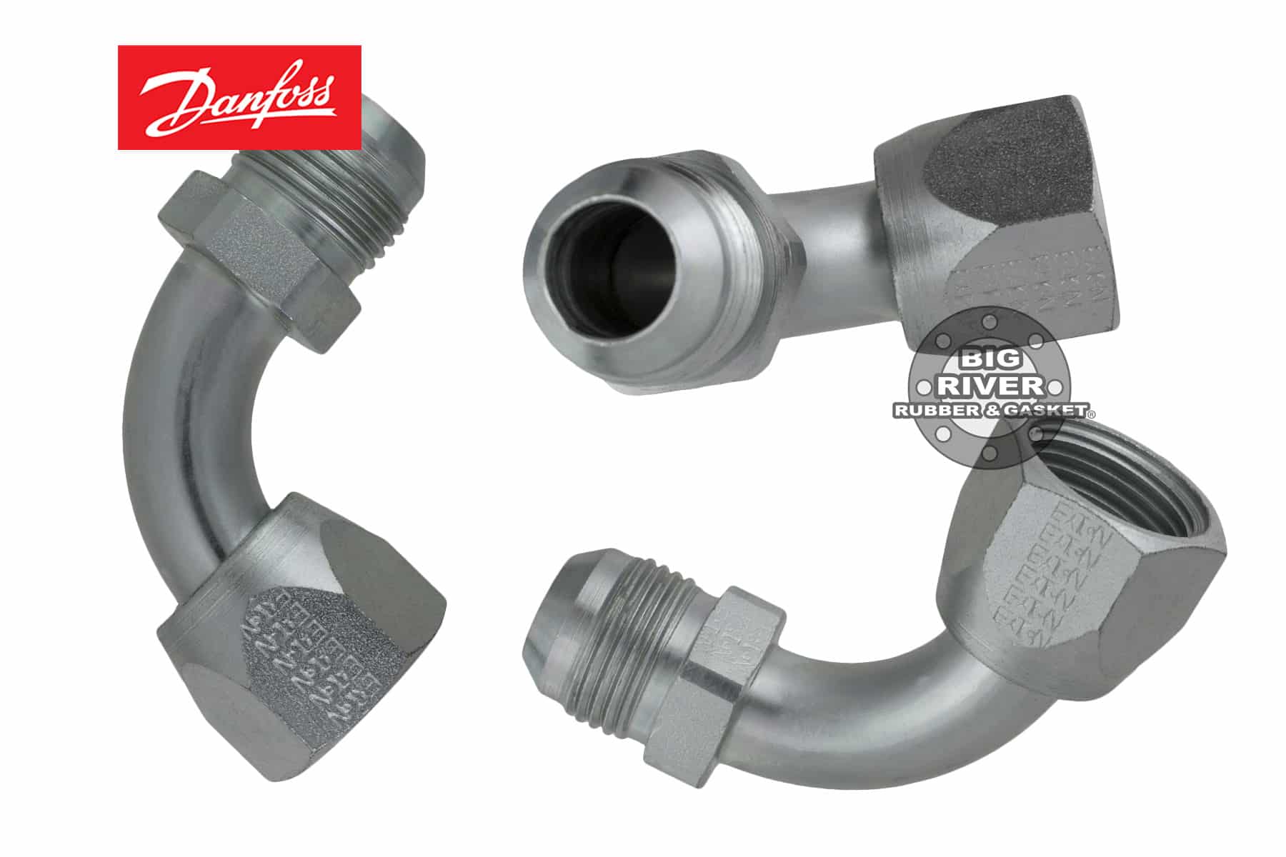 Danfoss SAE 37° (JIC) Flare Union Adapter 500454-12S | Big River Rubber ...