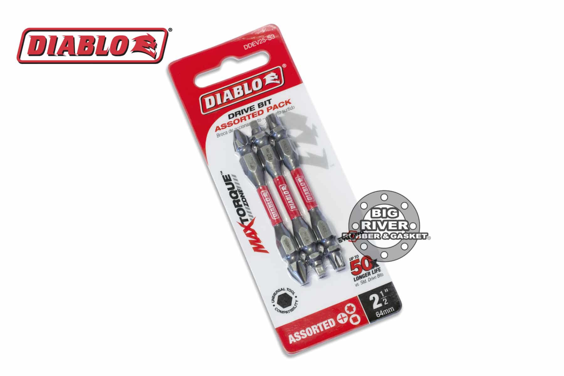 Diablo DDEV25-S3 2-1/2″ Double-Ended Phillips, Square and Torx Drive ...