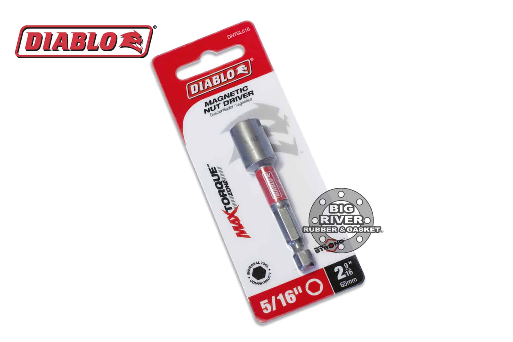 Diablo DNTSL516 5/16″ x 2-9/16″ Magnetic Nut Driver | Big River Rubber ...