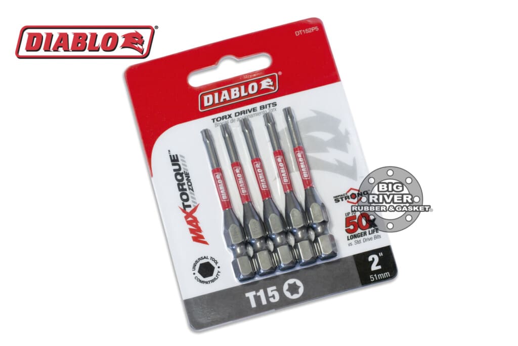Diablo DT152P5 2″ #15 Torx Drive Bits (5-Pack) | Big River Rubber & Gasket