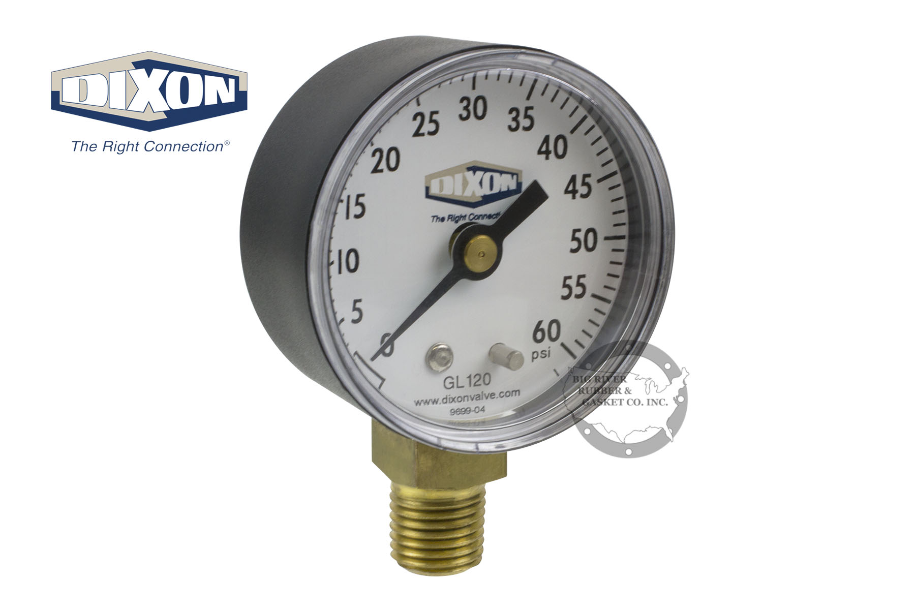 Dixon ABS Standard Dry Gauge Lower Mount GL120 | Big River Rubber & Gasket