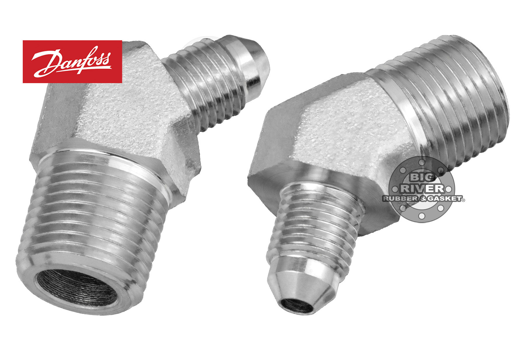 2023-6-4S Danfoss Pipe to 37° Flare 45° Elbow Adapter | Big River ...