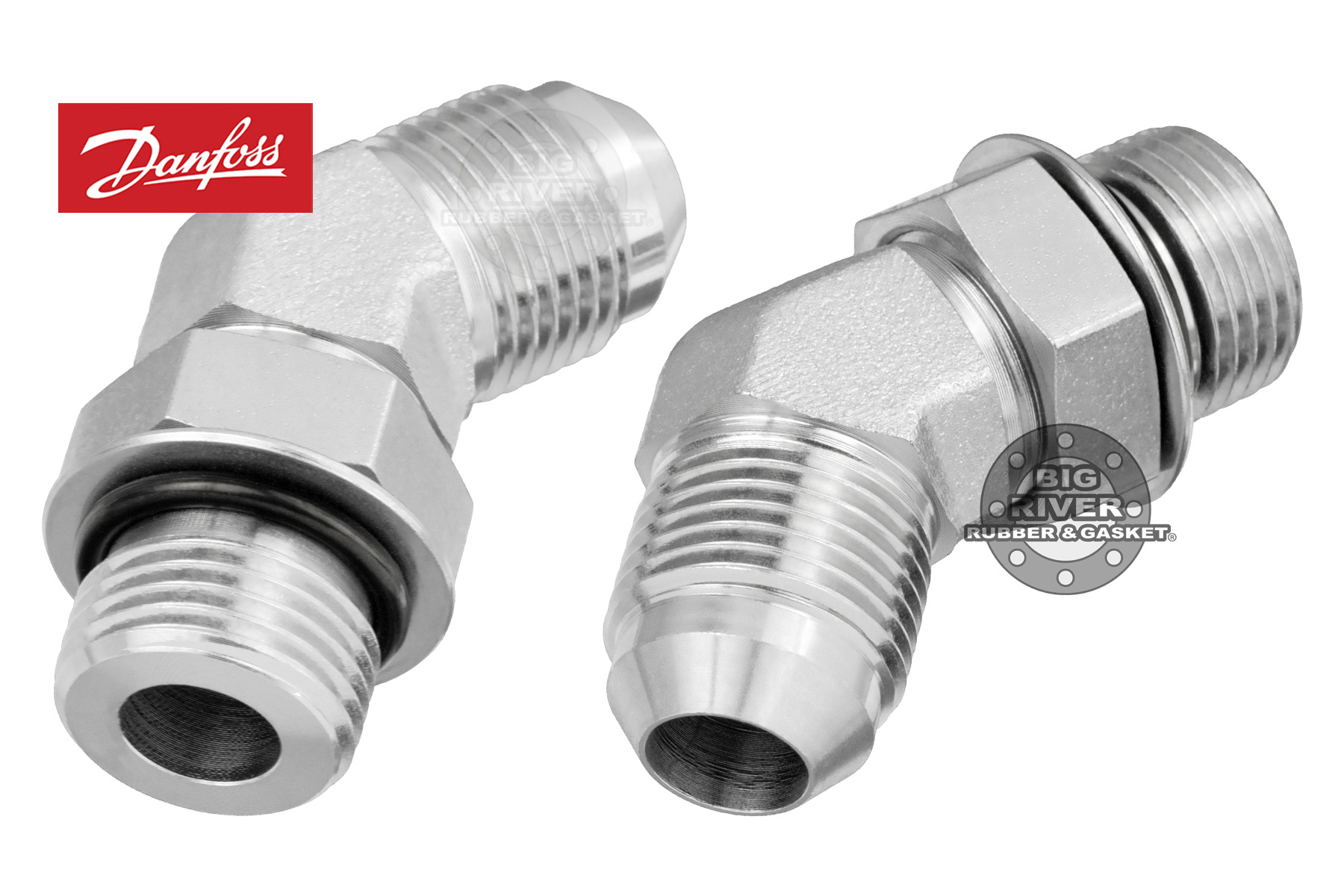 2061-8-8S Danfoss SAE O-Ring Boss to 37° Flare 45° Elbow Adapter | Big ...