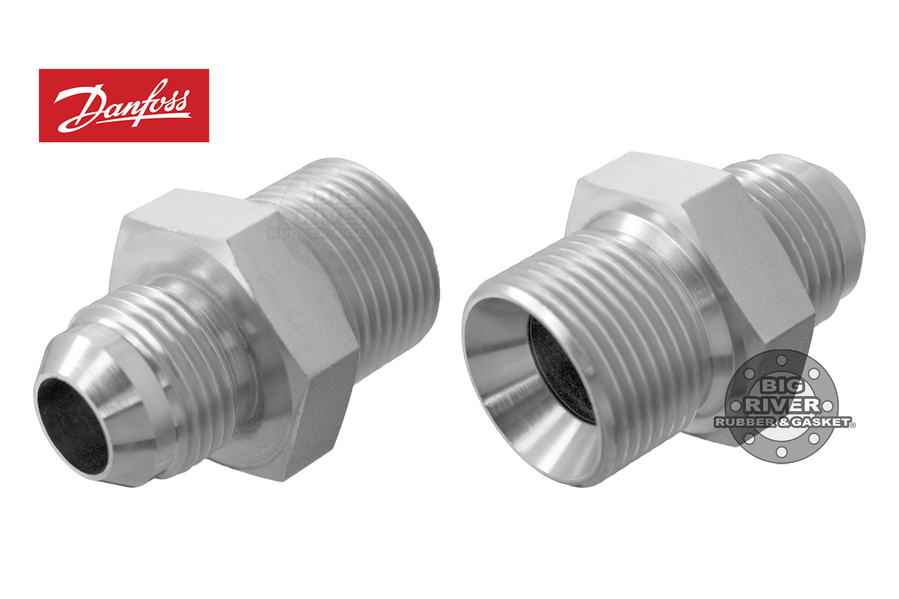 2063-12-10S Danfoss BSPP to 37° Flare Straight Adapter | Big River ...