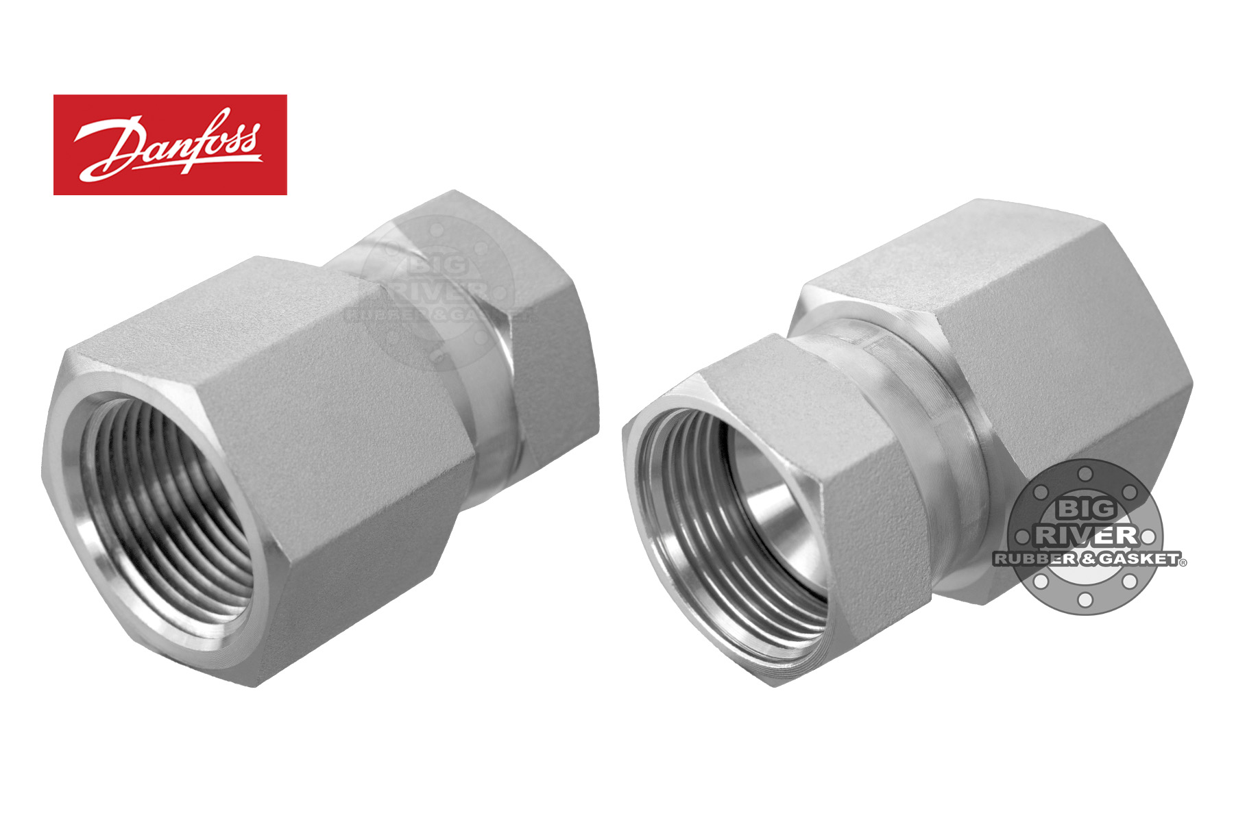 2242-16-16S Danfoss Internal Pipe to 37° Flare Swivel Straight Adapter ...