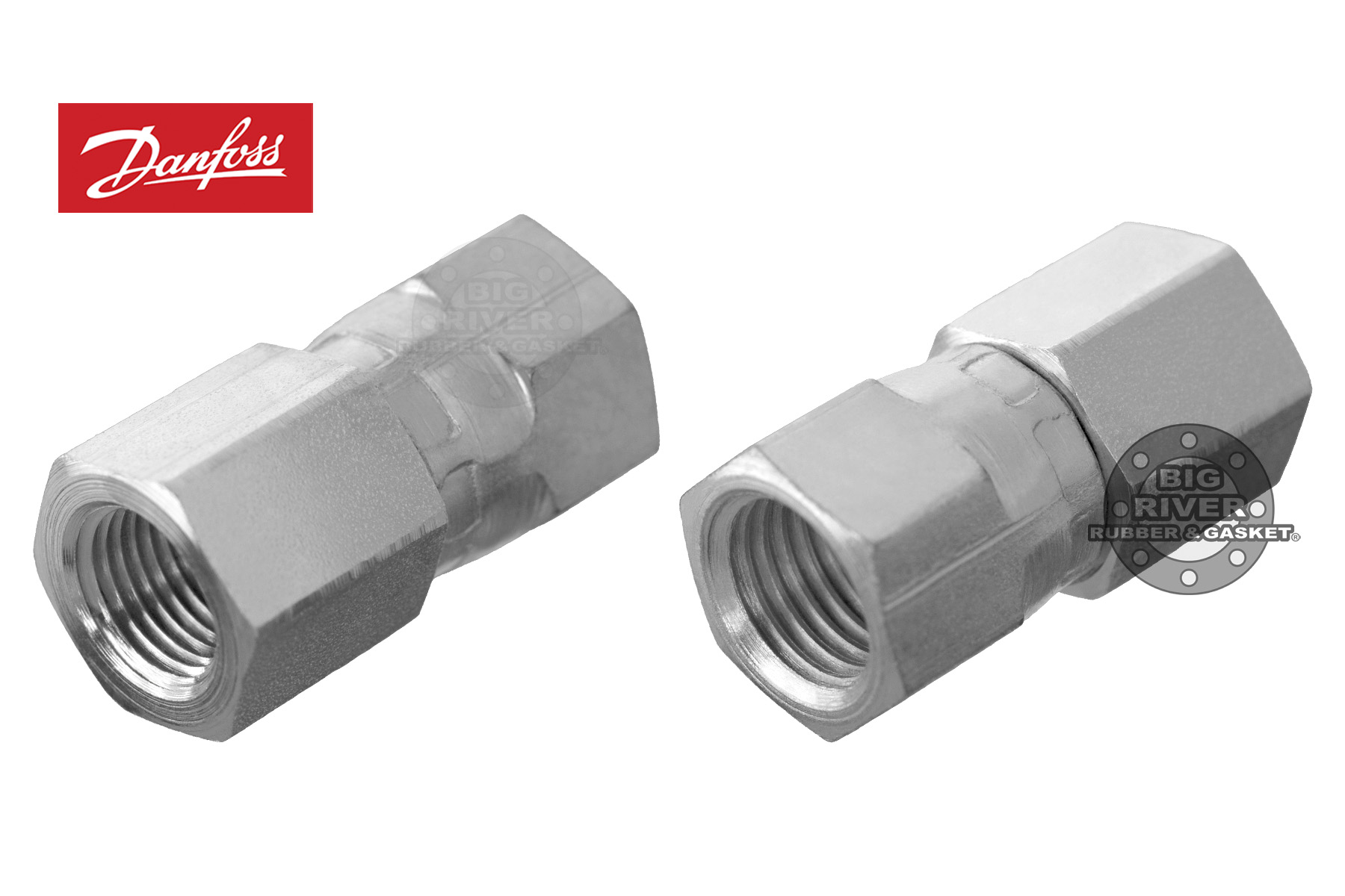 2242-2-4S Danfoss Internal Pipe to 37° Flare Swivel Straight Adapter ...