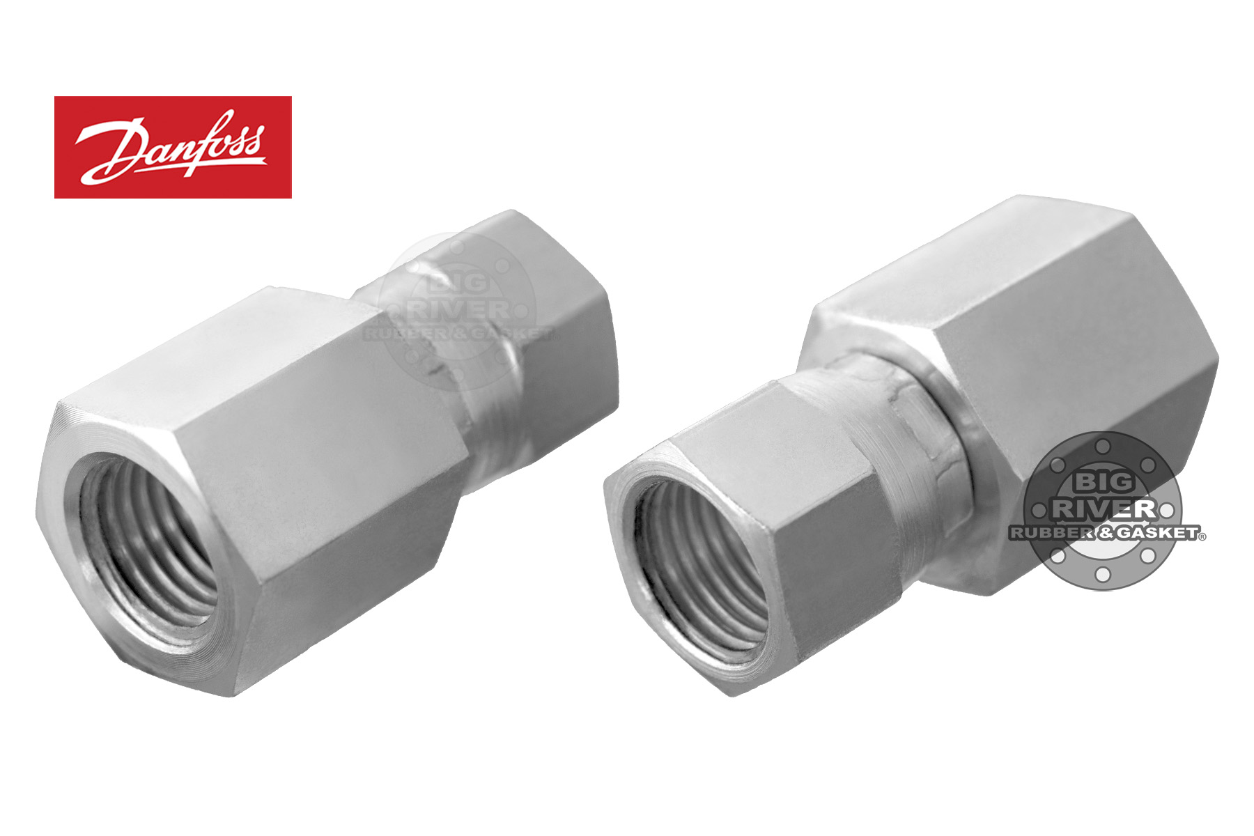 2242-4-5S Danfoss Internal Pipe to 37° Flare Swivel Straight Adapter ...