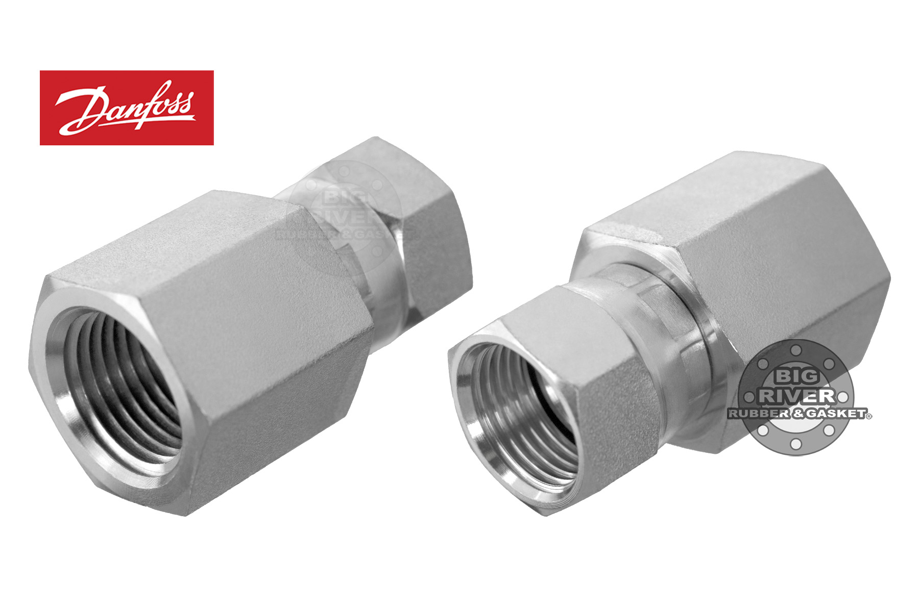 2242-8-8S Danfoss Internal Pipe to 37° Flare Swivel Straight Adapter ...