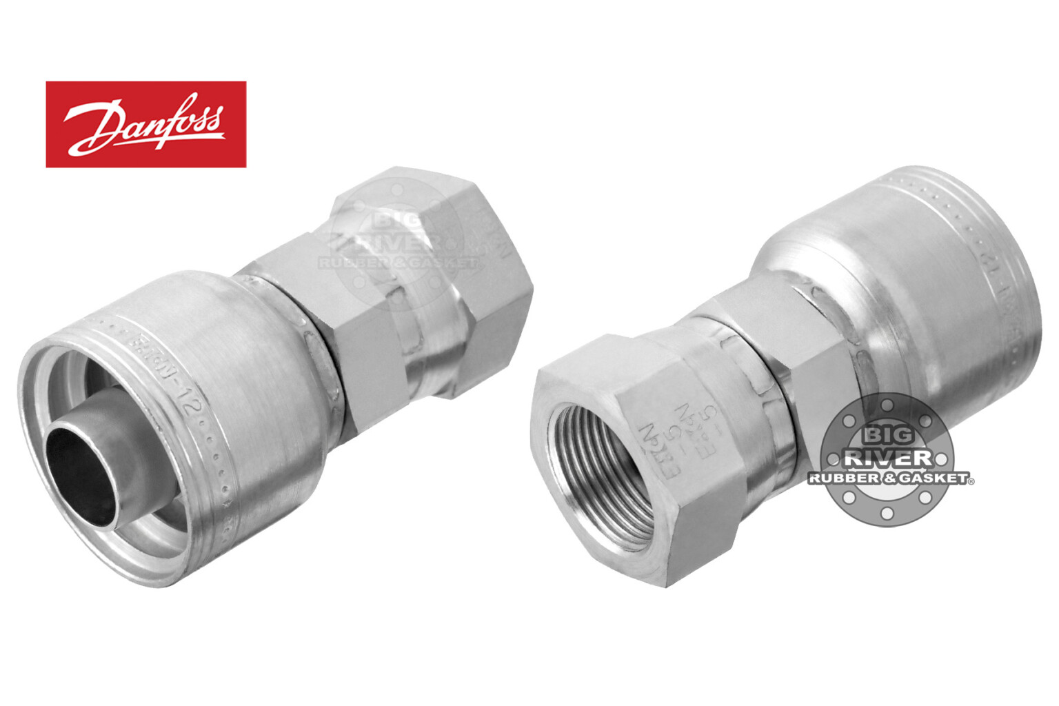 (KF) 1A10KF12 Danfoss Aeroquip Female Swivel 30° Flare TTC Crimp ...