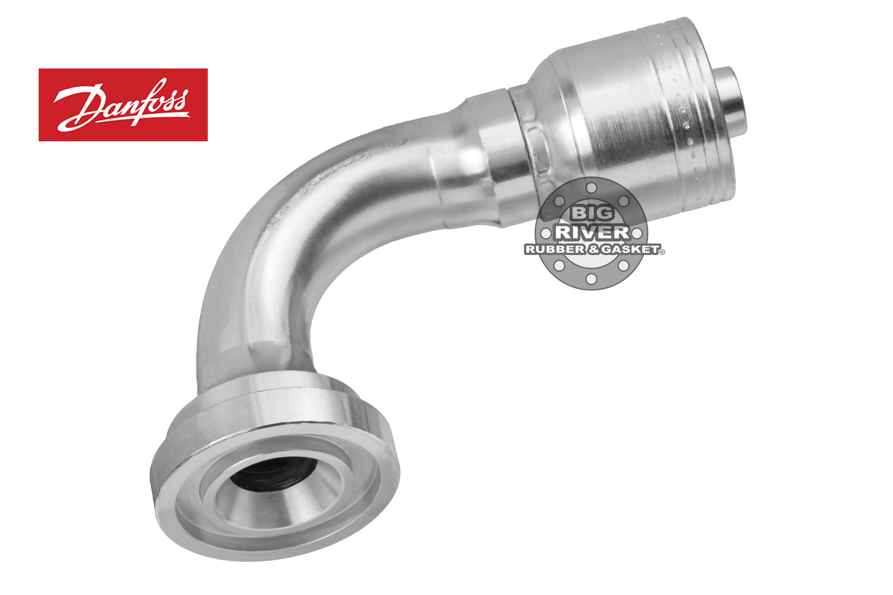 (FLB) 1A12FLB8 Danfoss Aeroquip Split Flange 90° Tube Elbow (SAE Code 61) TTC Crimp Fitting ...