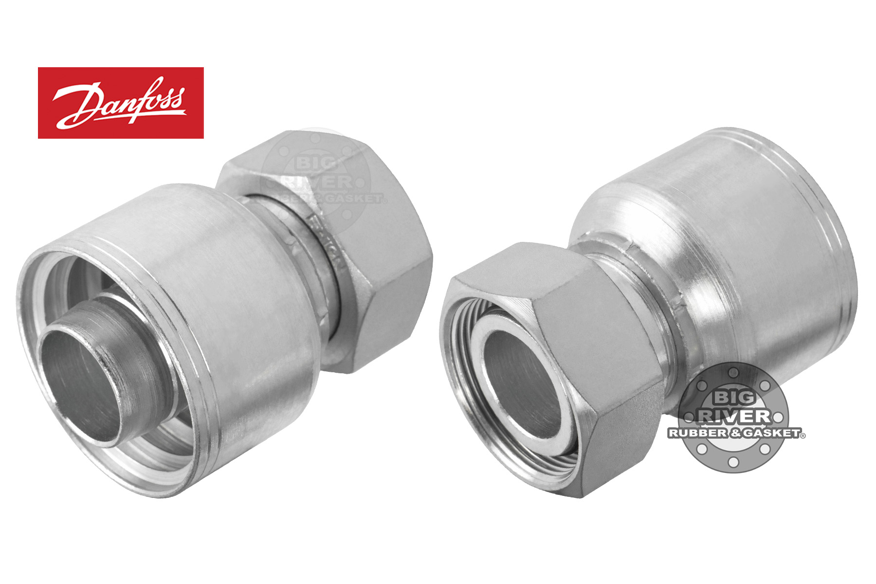 (DL) 1A32DL32 Danfoss Aeroquip Female Swivel DIN 24° Seat TTC Crimp ...