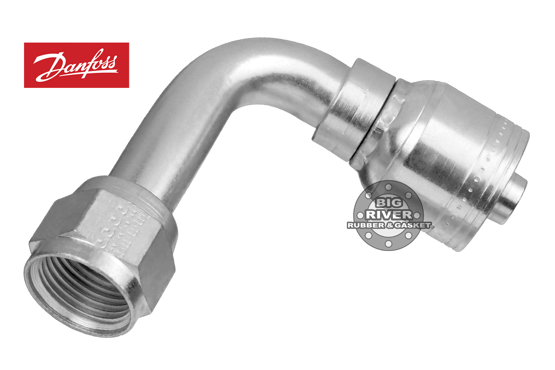 (FJC) 1AA10FJC8 Danfoss Aeroquip JIC/37° Female Swivel 90° Long Drop ...