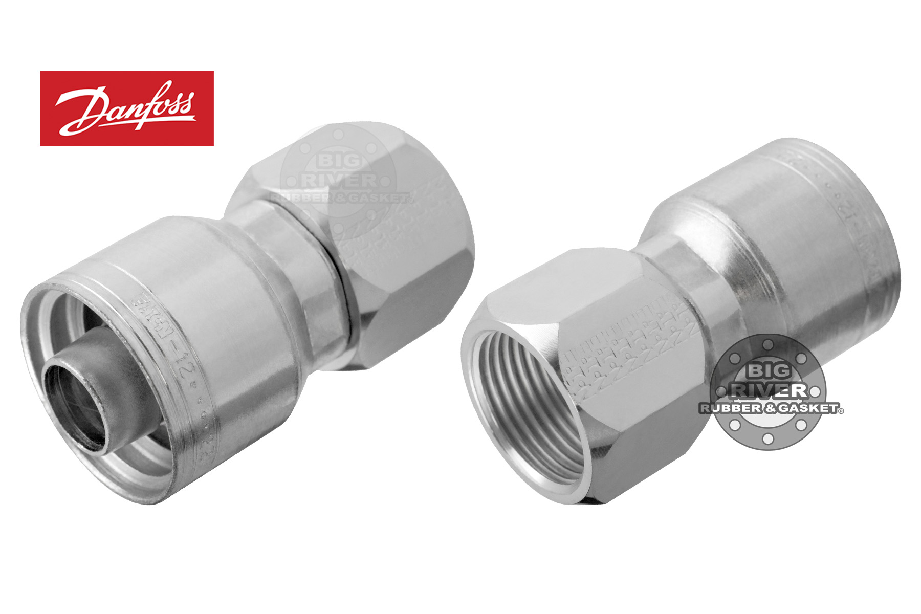 (FJ) 1AA14FJ12 Danfoss Aeroquip JIC/37° Female Swivel TTC Crimp Fitting ...