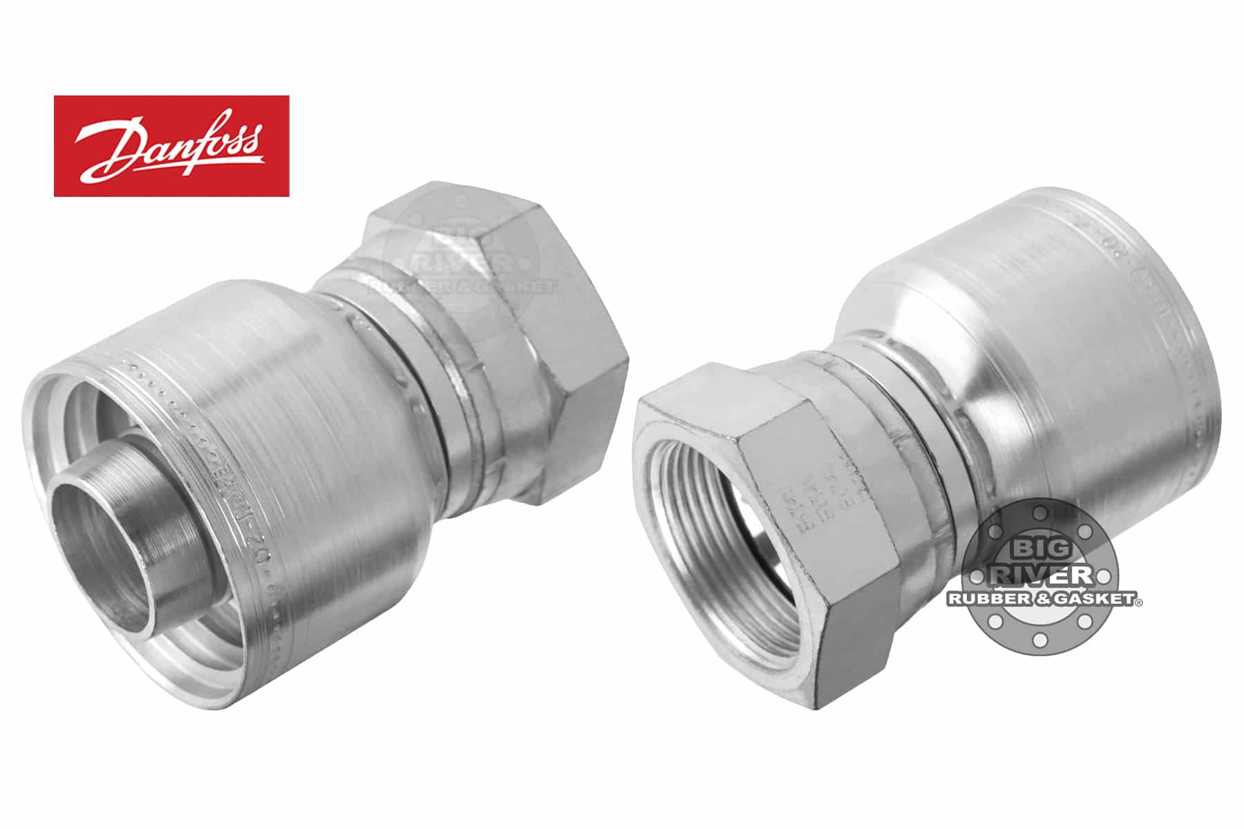 (FJ) 1AA20FJ20 Danfoss Aeroquip JIC/37° Female Swivel TTC Crimp Fitting ...