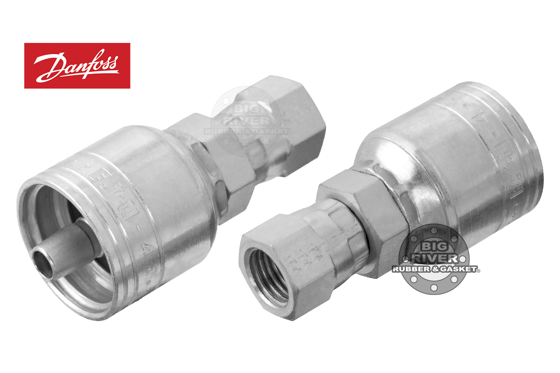 (FJ) 1AA3FJ4 Danfoss Aeroquip JIC/37° Female Swivel TTC Crimp Fitting ...