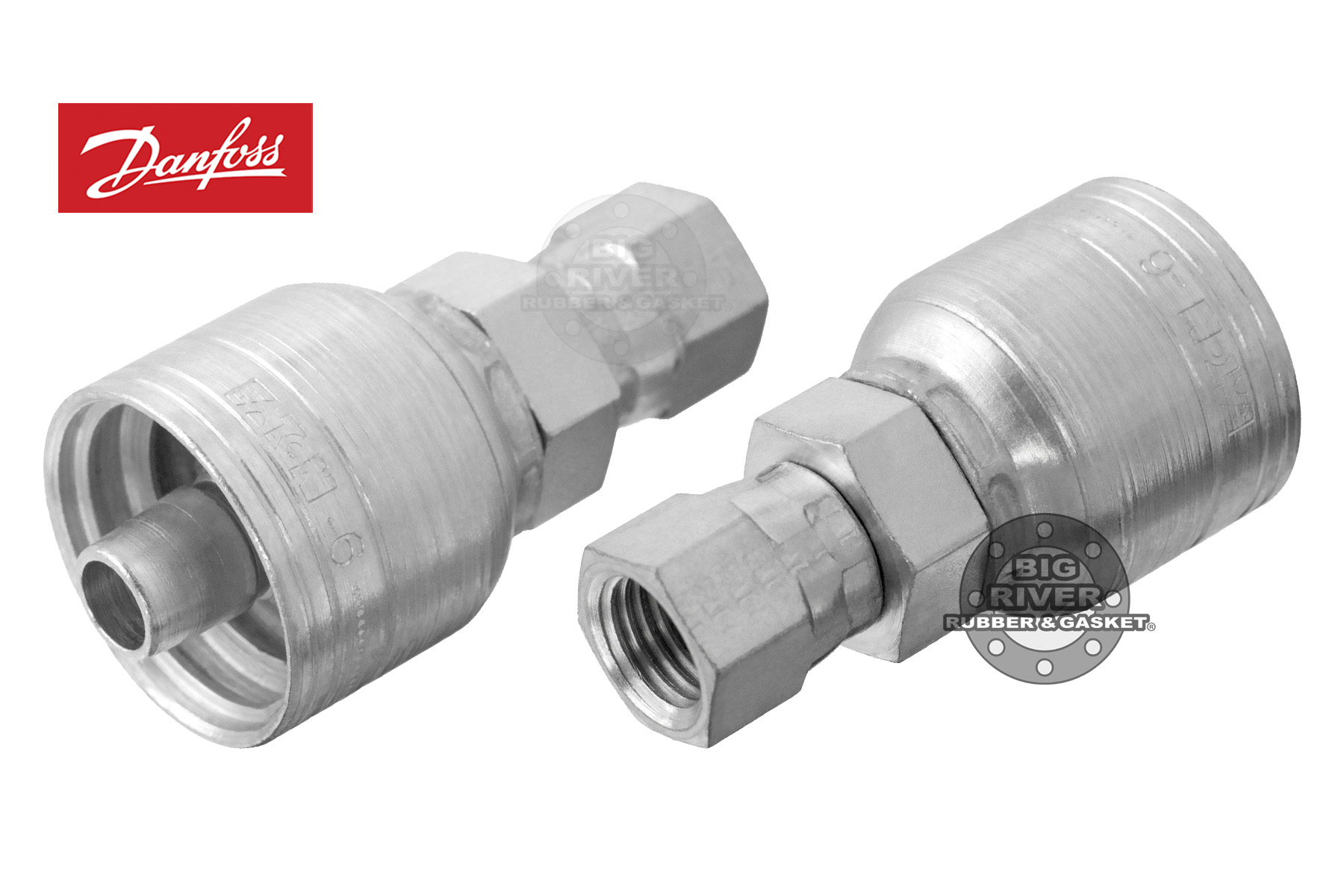 (FJ) 1AA4FJ6 Danfoss Aeroquip JIC/37° Female Swivel TTC Crimp Fitting ...