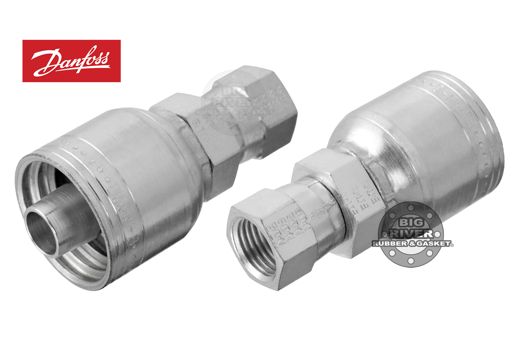 (FJ) 1AA6FJ8 Danfoss Aeroquip JIC/37° Female Swivel TTC Crimp Fitting ...