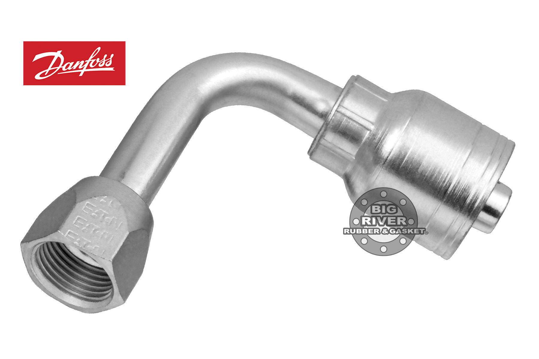 (FJC) 1AA8FJC8 Danfoss Aeroquip JIC/37° Female Swivel 90° Long Drop ...