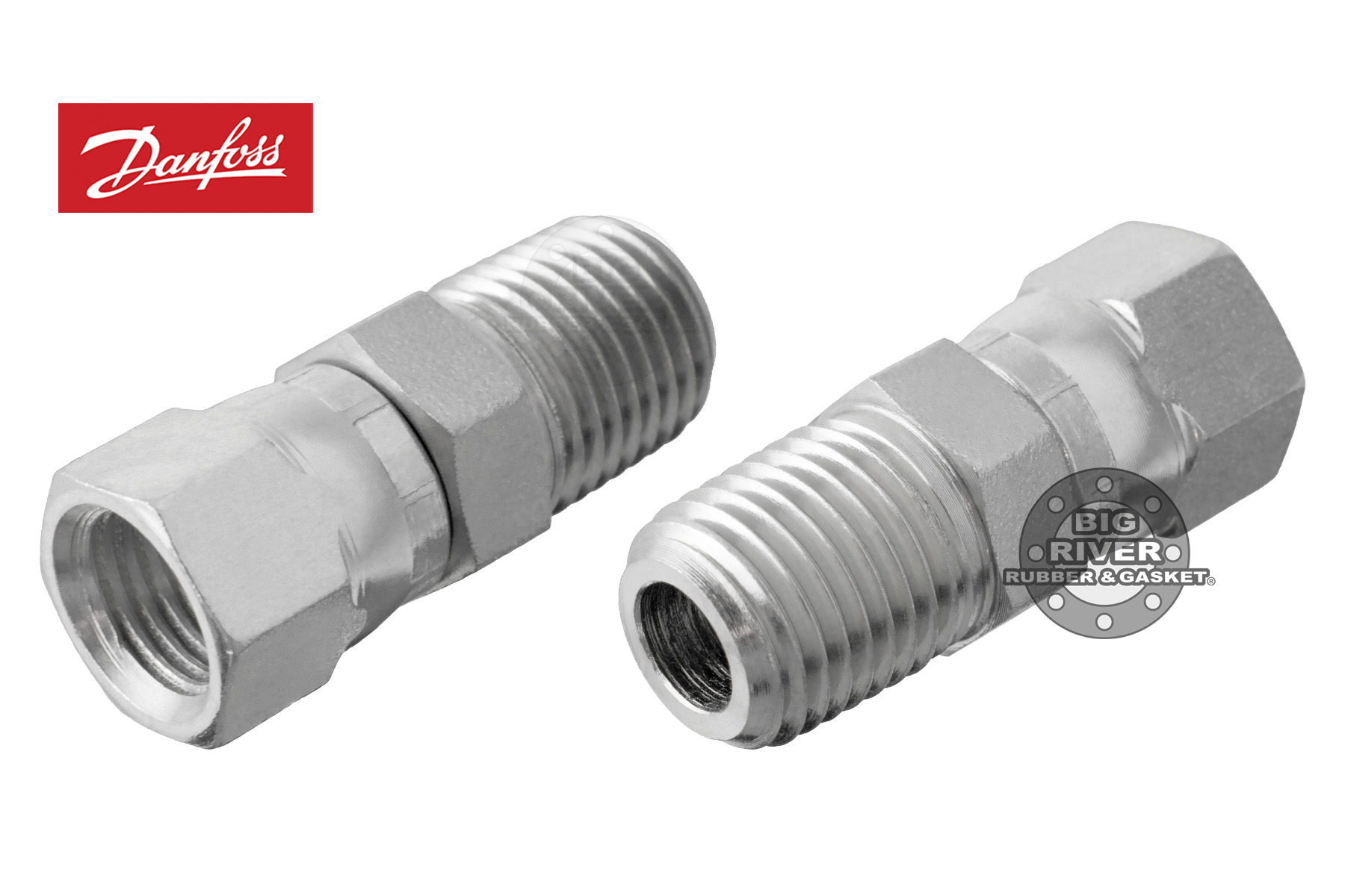 2018-4-4S Danfoss External Pipe to 37° Flare Swivel Adapter | Big River ...