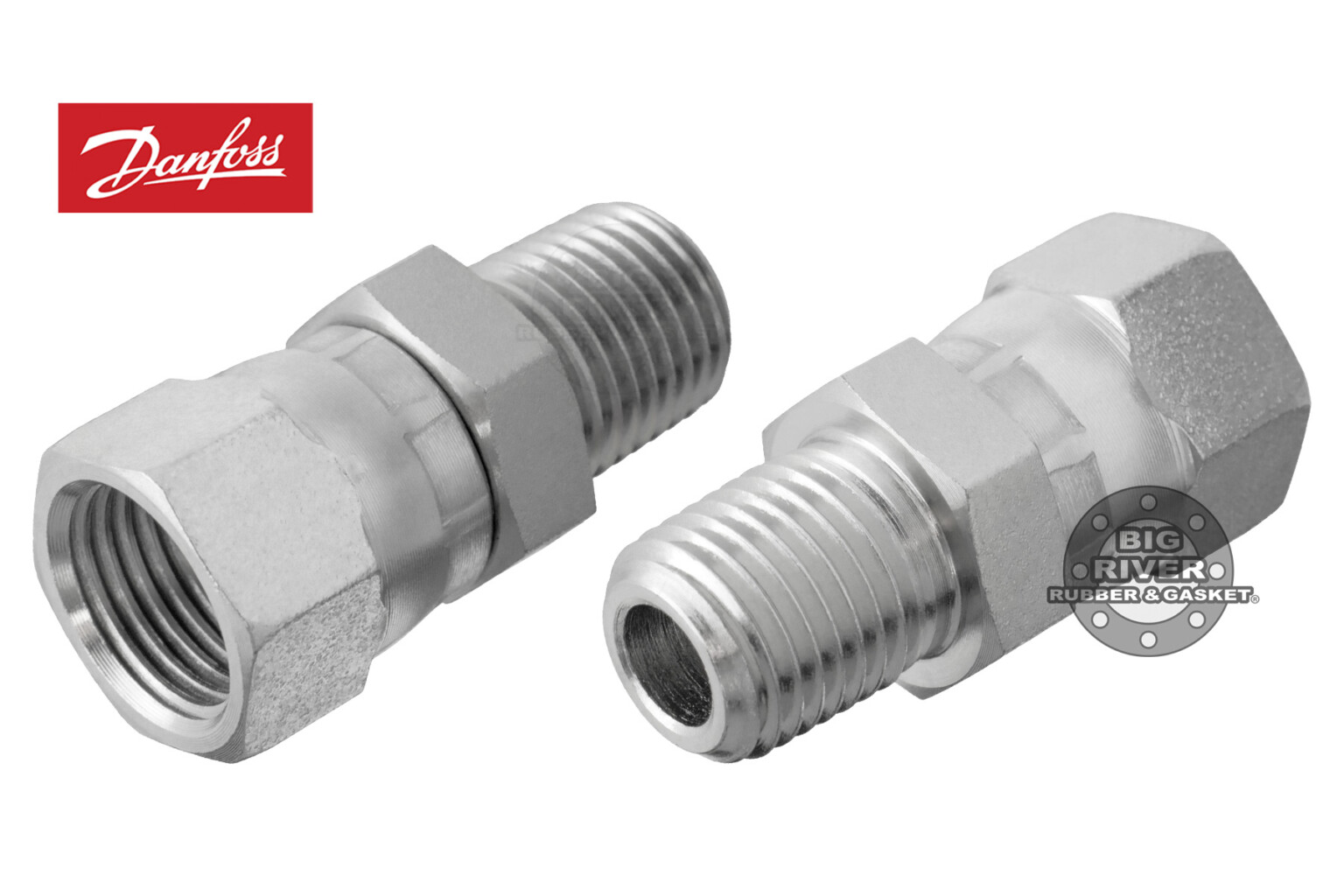 2018-4-6S Danfoss External Pipe to 37° Flare Swivel Adapter | Big River ...