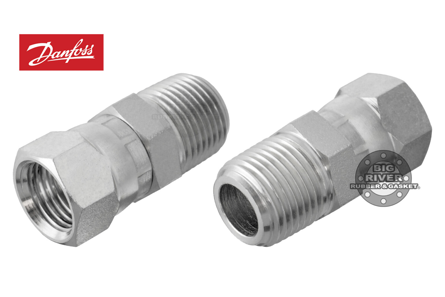 2018-6-6S Danfoss External Pipe to 37° Flare Swivel Adapter | Big River ...
