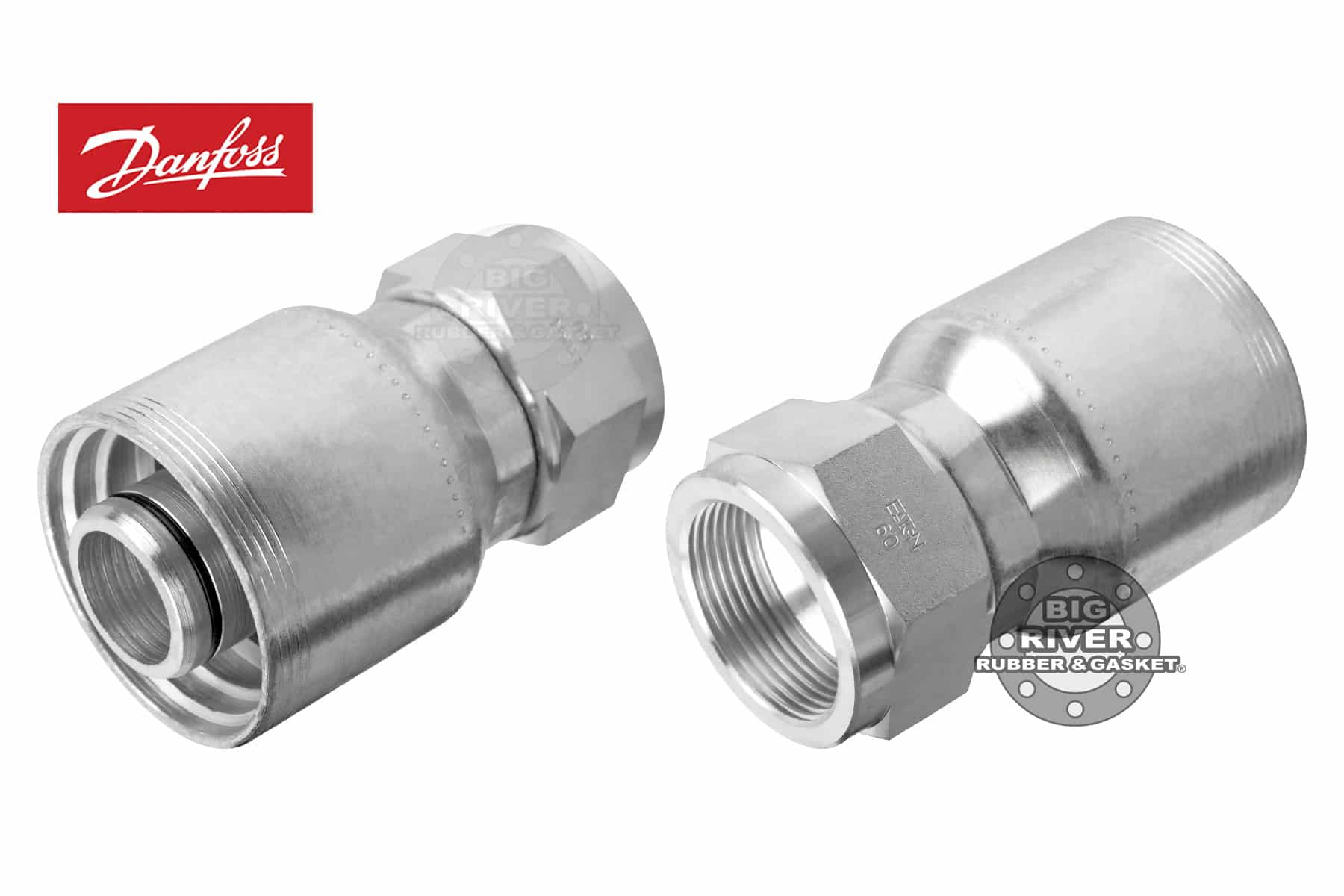 (FJ) 4SA20FJ20 Danfoss Female JIC/37° Swivel Straight TTC Crimp Fitting ...