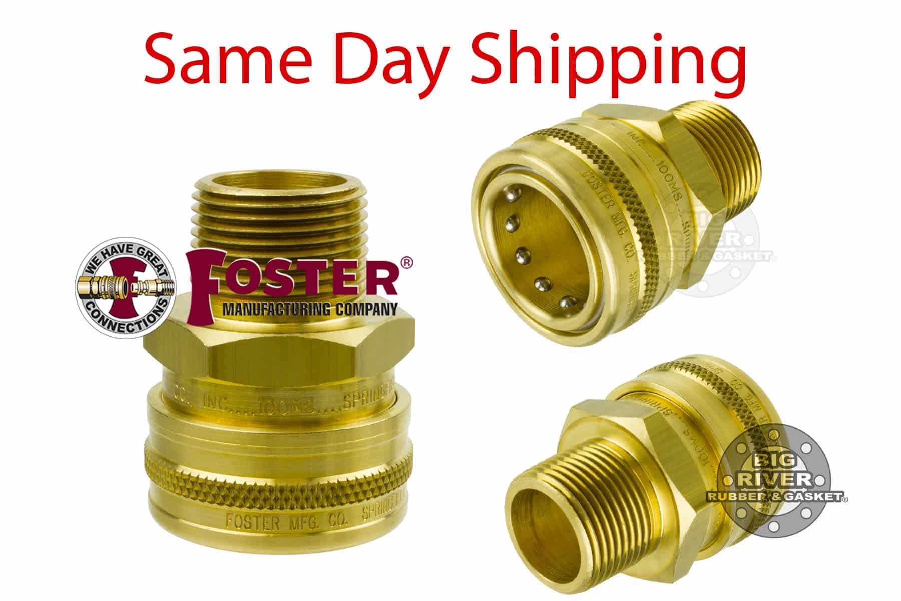 100MS Foster FST Series Male Thread Straight-Thru Plug | Big River ...