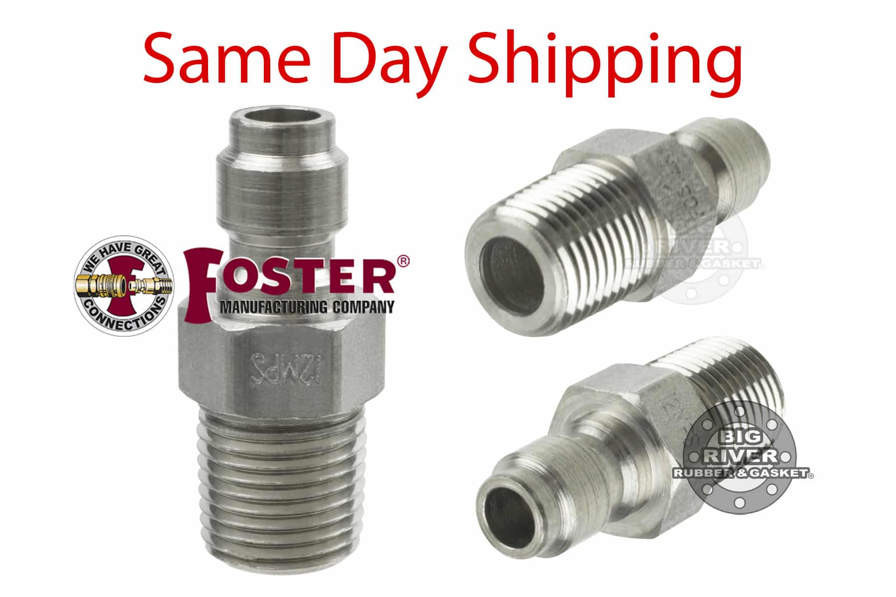 12MPS Foster FST Series Male Thread Straight-Thru Plug | Big River ...