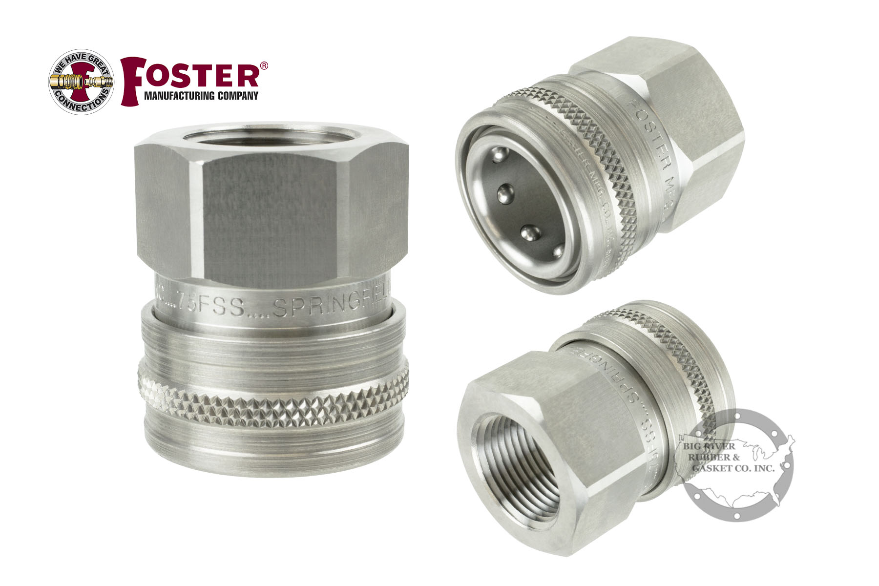 75FSS Foster FST Series Straight Thru Female Thread Socket | Big River ...