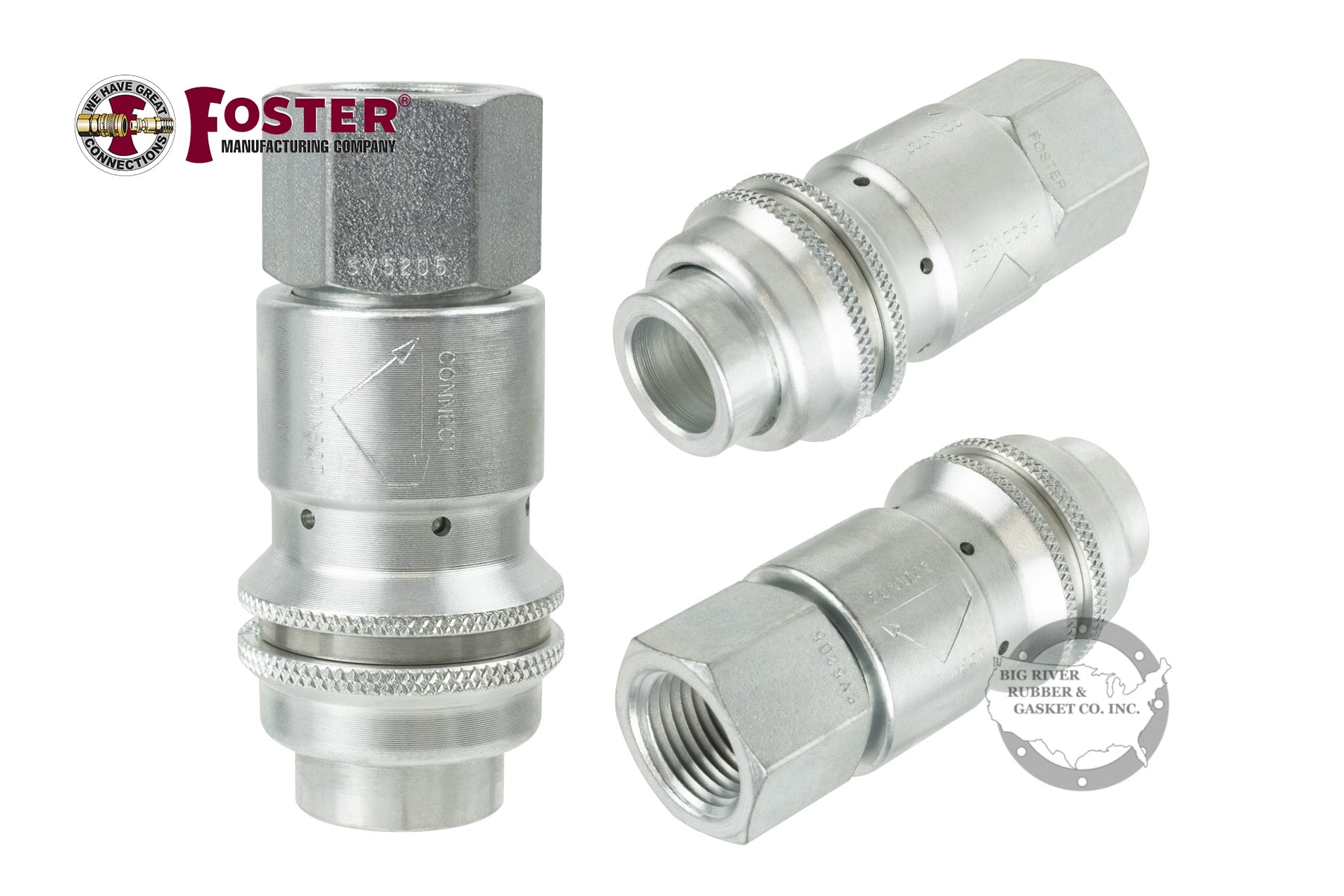 SV5205 Foster SV Series Female Pipe Thread Safety Vent Coupler | Big River Rubber & Gasket