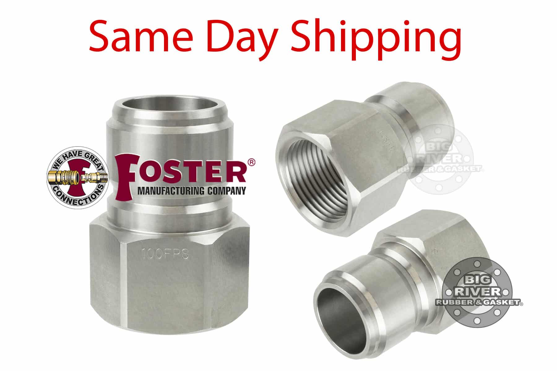 Female BSP Quick Couplers Foster 12FS ST Series 1/8" Female NPT Brass ...