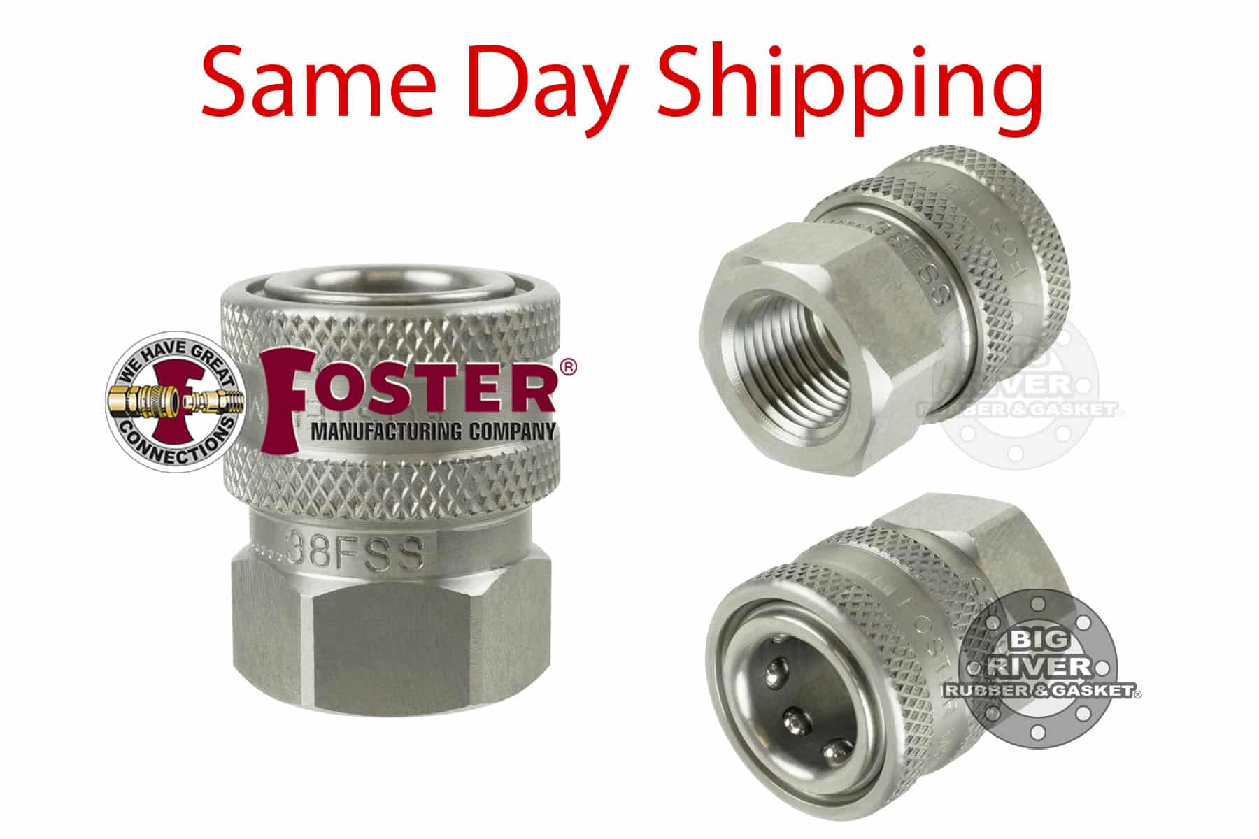 38FSS Foster FST Series Straight Thru Female Thread Socket | Big River ...