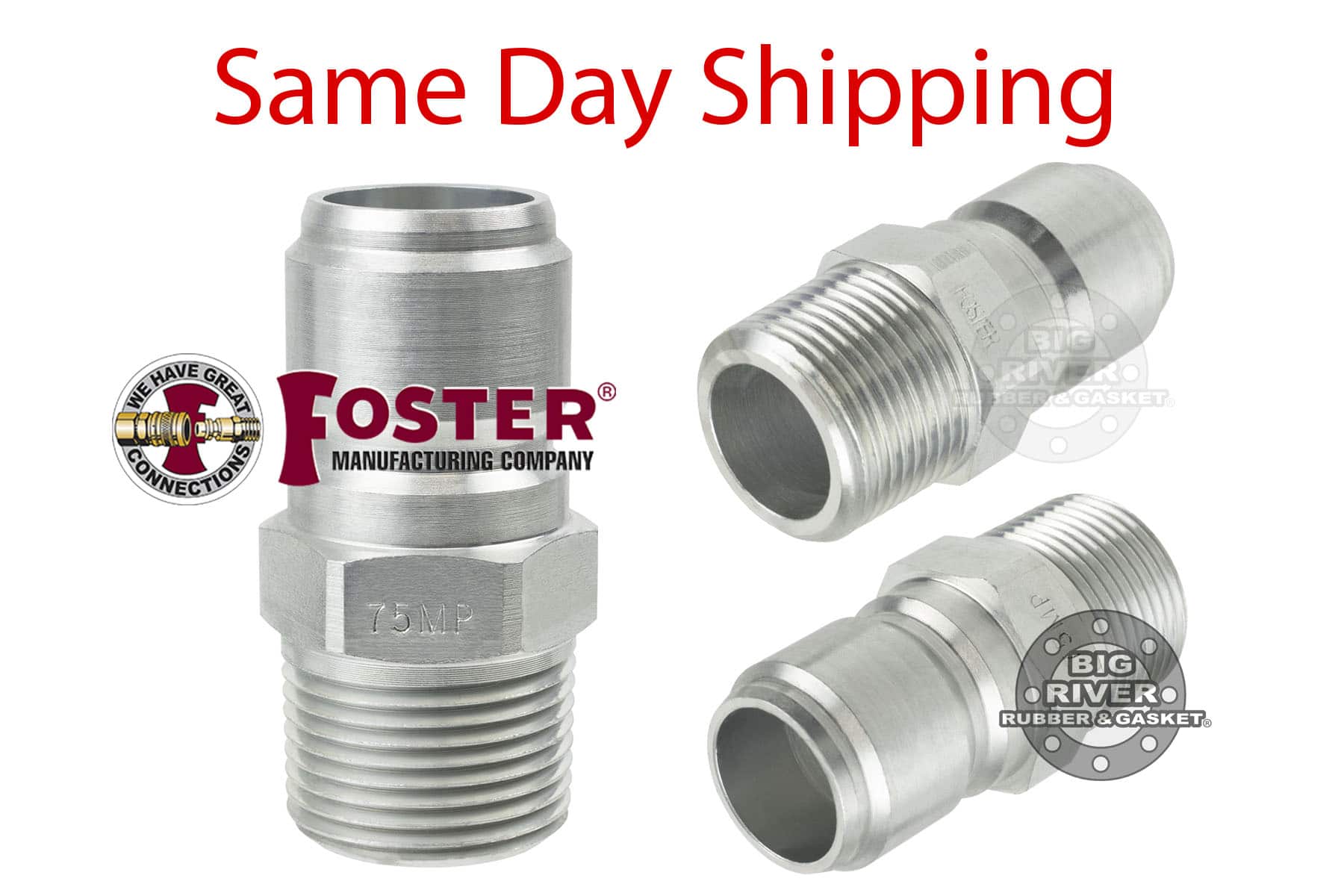 75MP Foster FST Series Male Thread Straight-Thru Plug | Big River ...