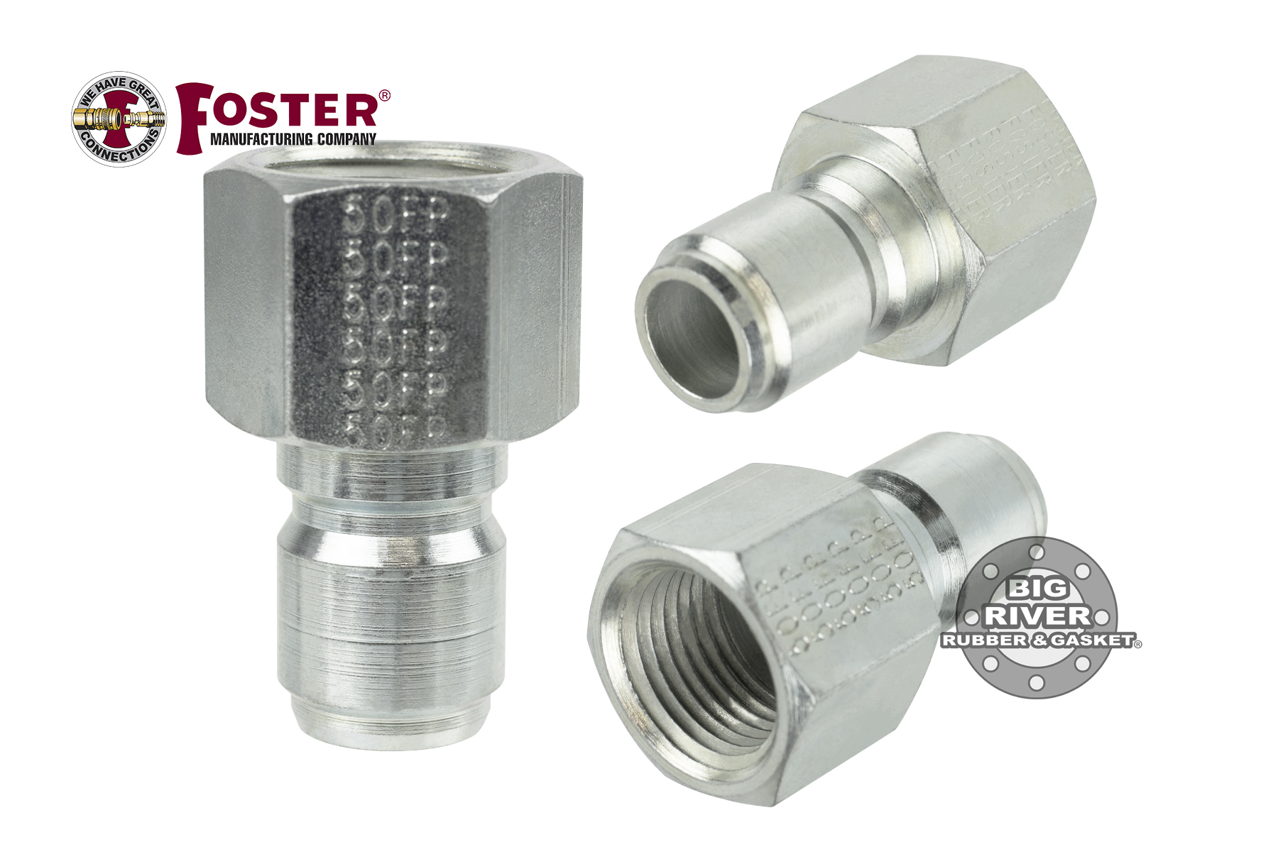 50FP Foster FST Series Female Thread Straight-Thru Plug | Big River ...